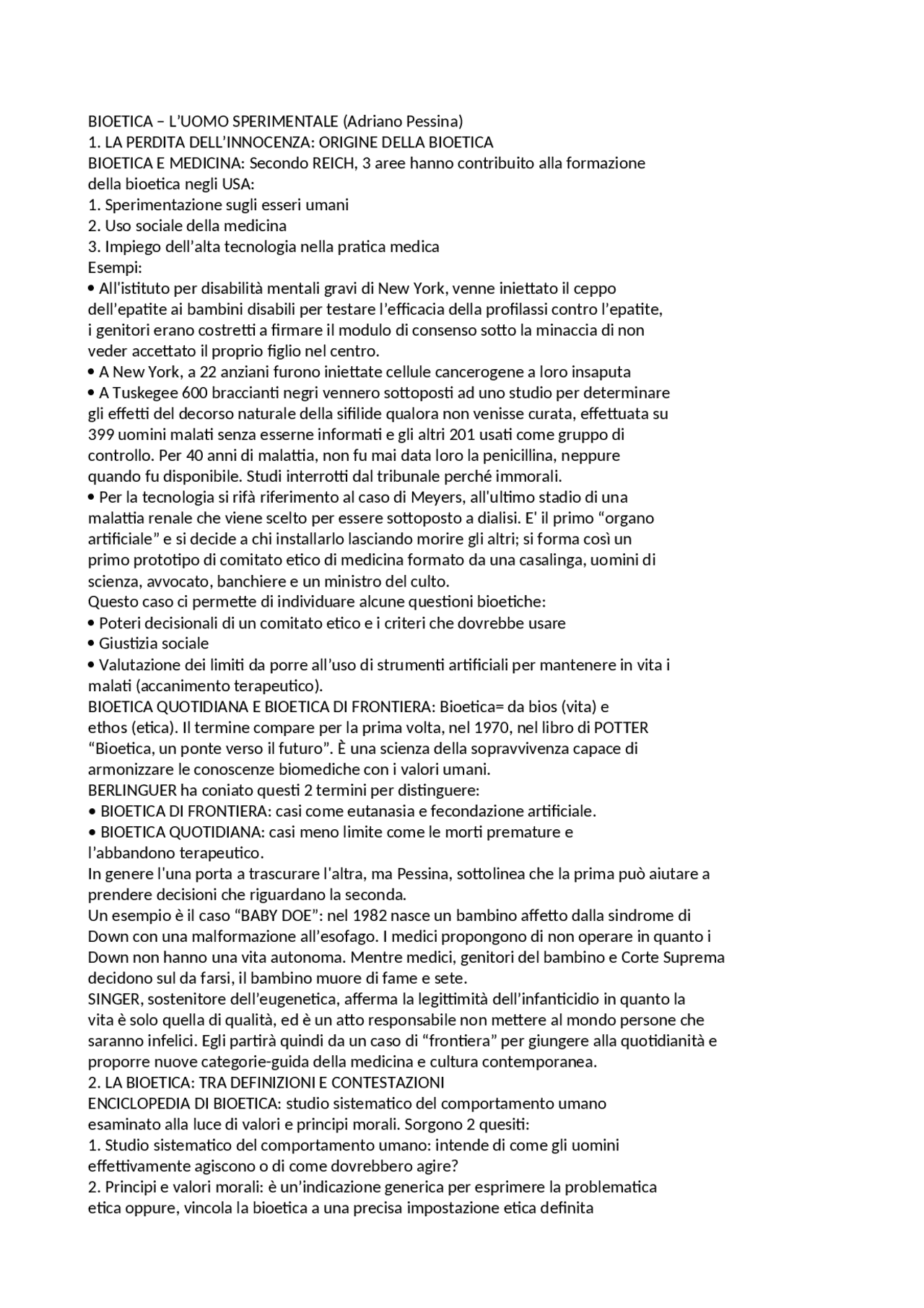 Libro Di Bioetica A Scelta Docsity