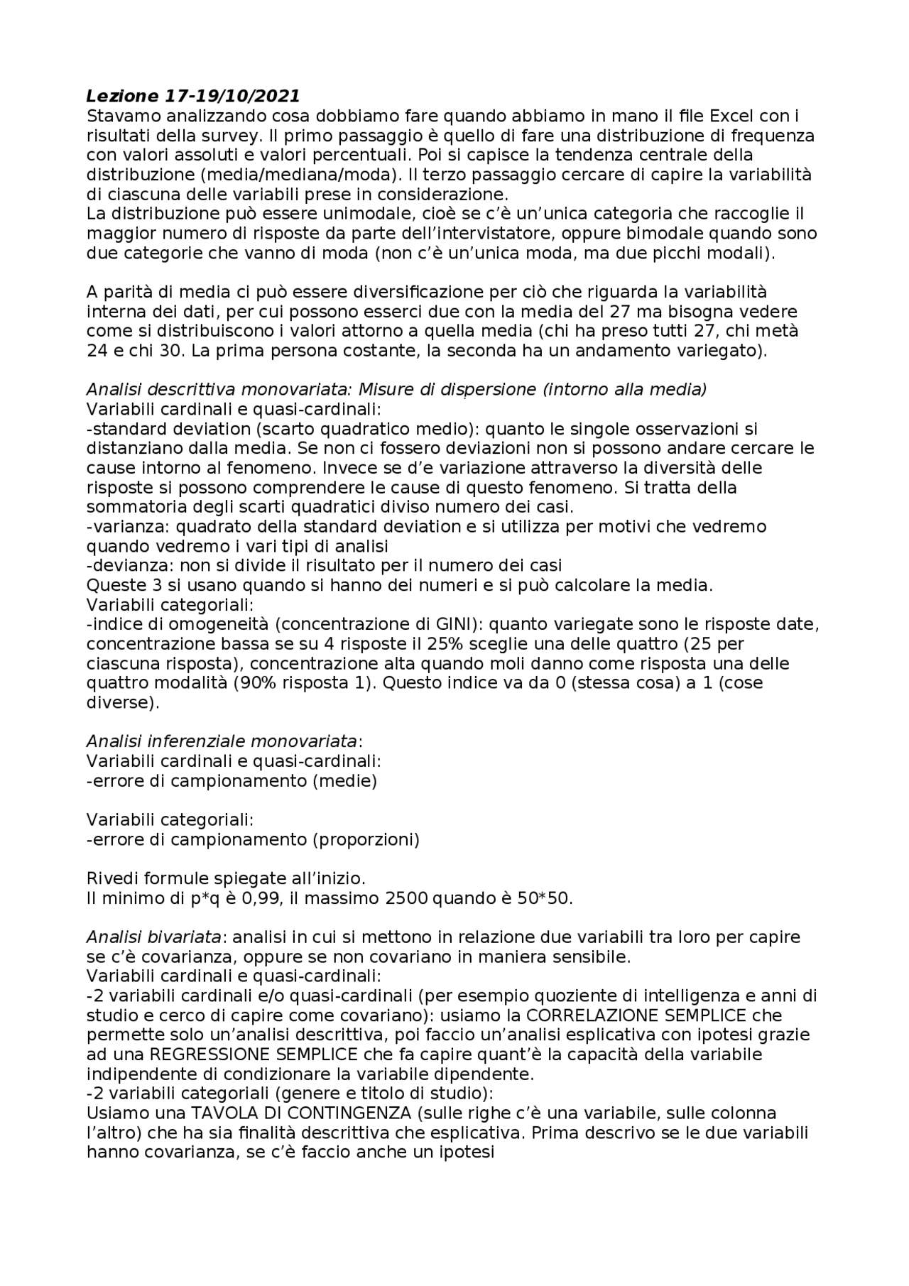 Metodi E Tecniche Della Ricerca Sociale Pt3 Docsity