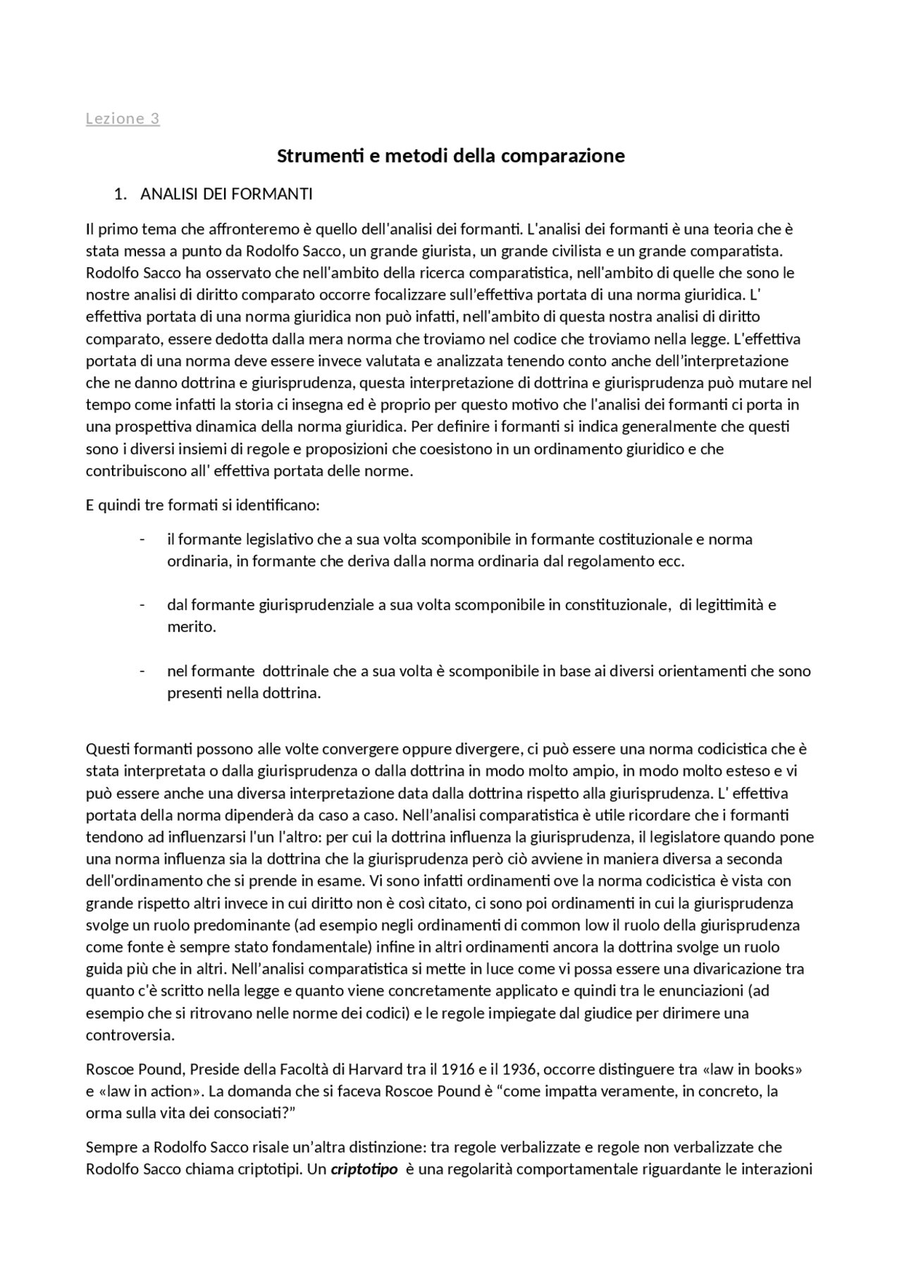 Lezione 3 Diritto Privato Comparato Docsity