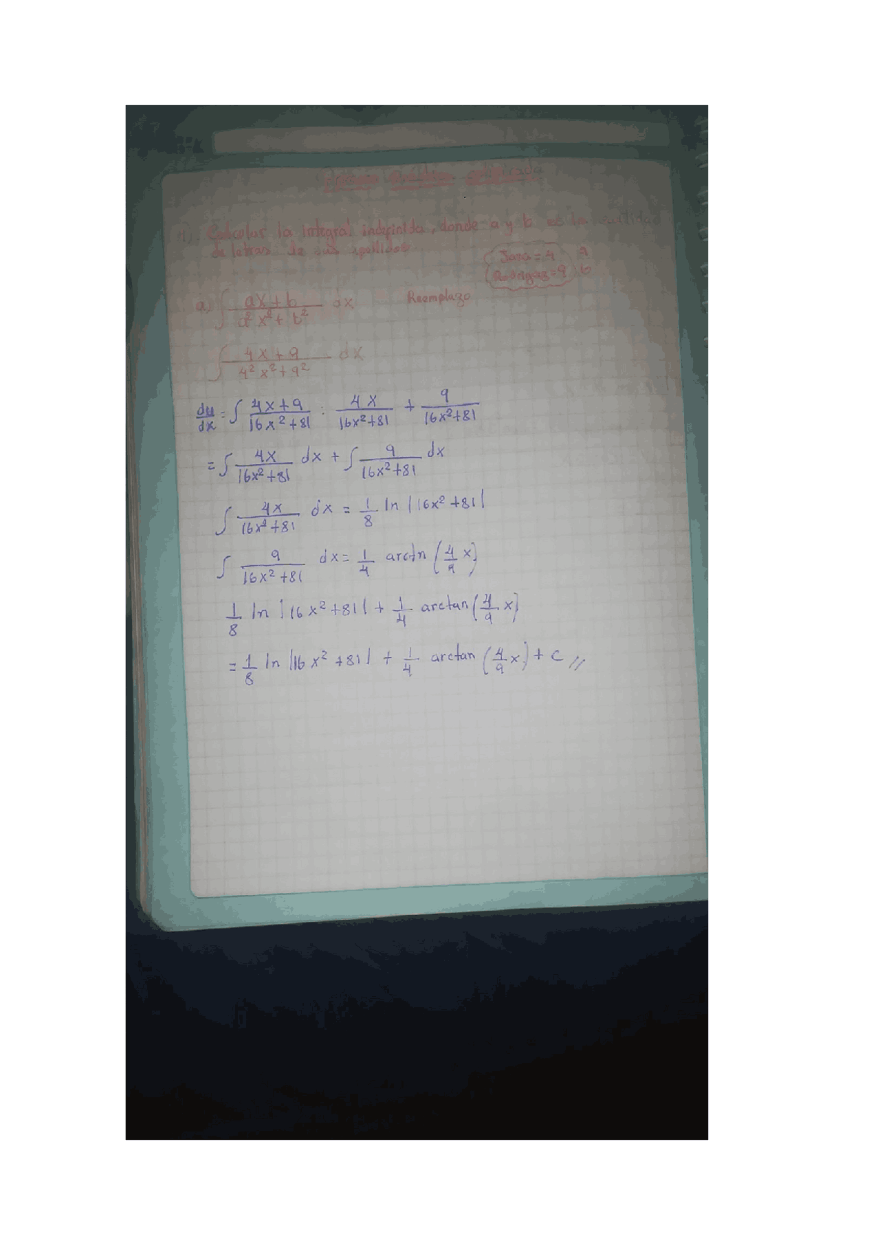 Practica de complemento de matemática - Docsity