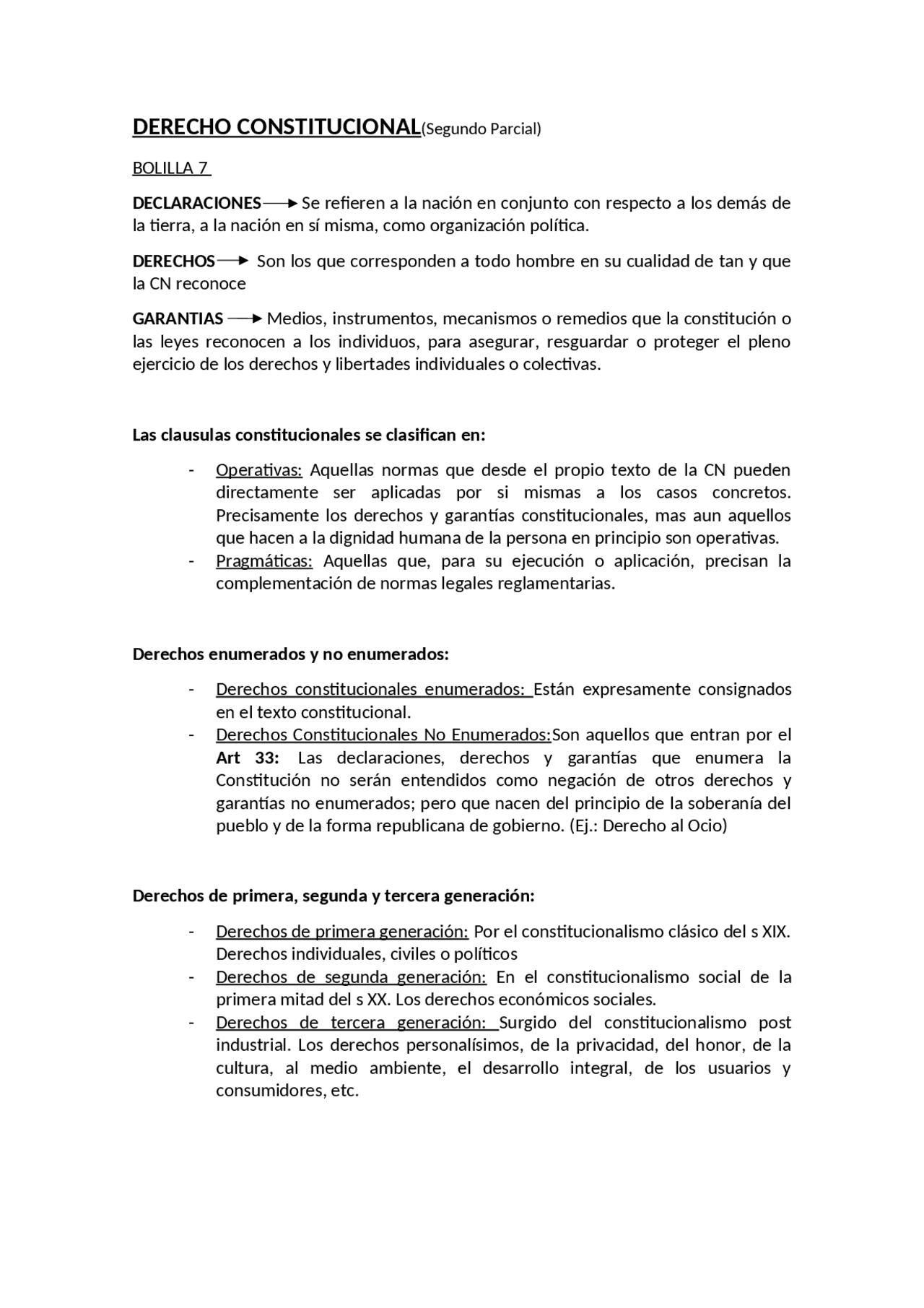 Segundo Parcial Derecho Constitucional Docsity