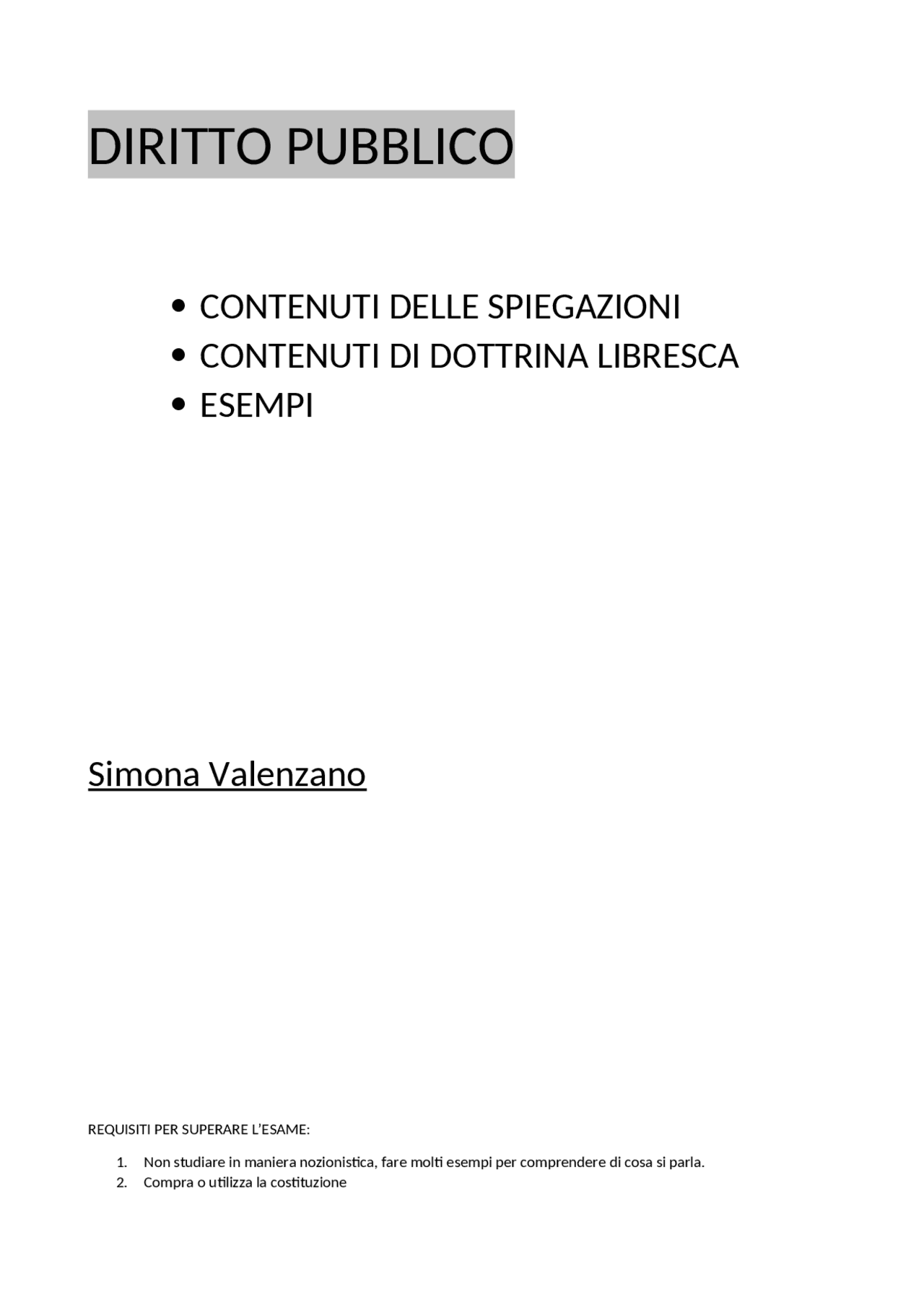 Appunti Di Diritto Pubblico Docsity