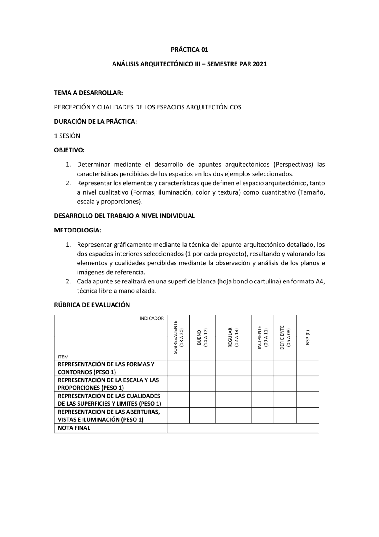Analisis Arquitectonico Funcional Del Espacio Docsity