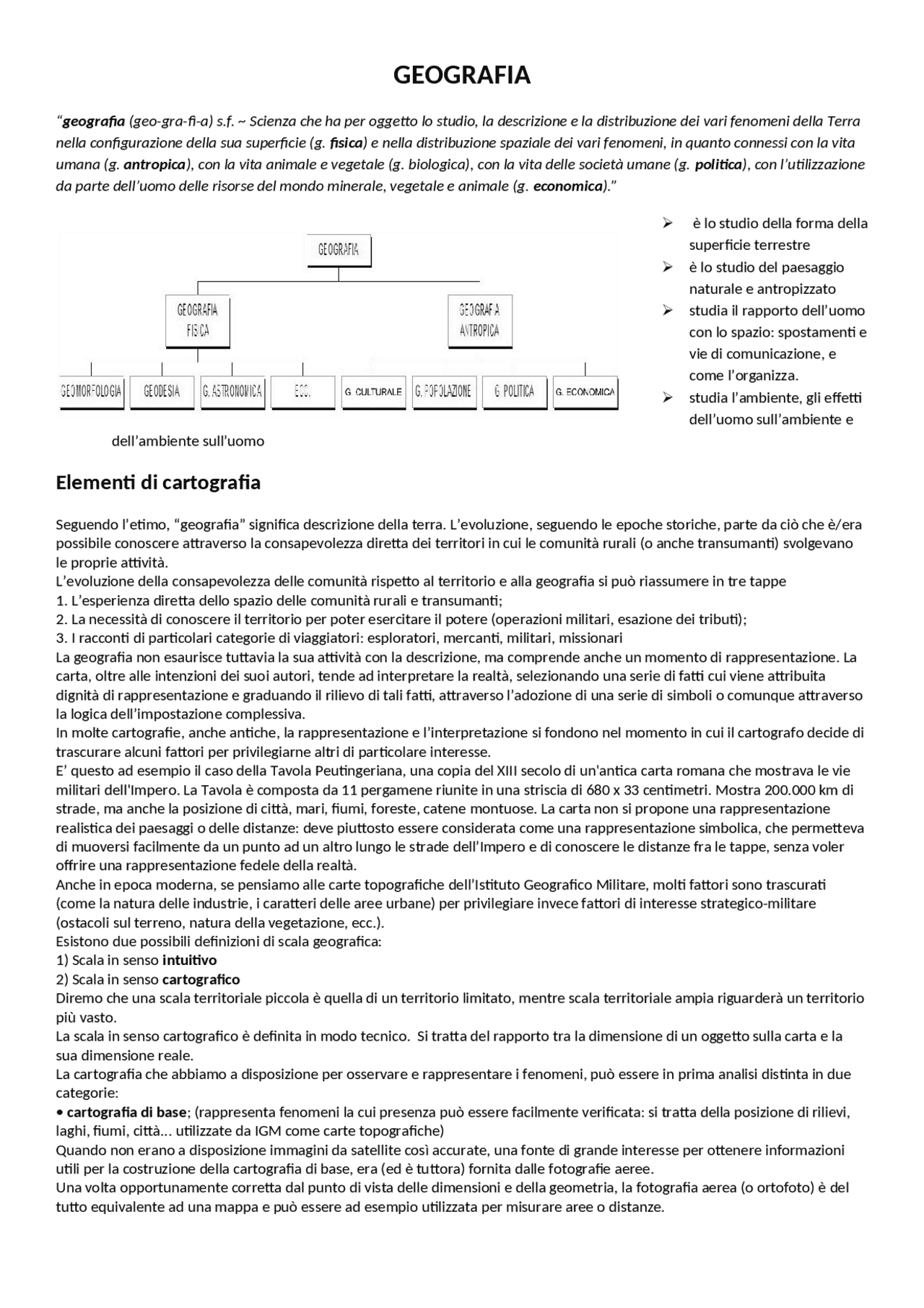 Riassunto delle slide di geografia - Docsity