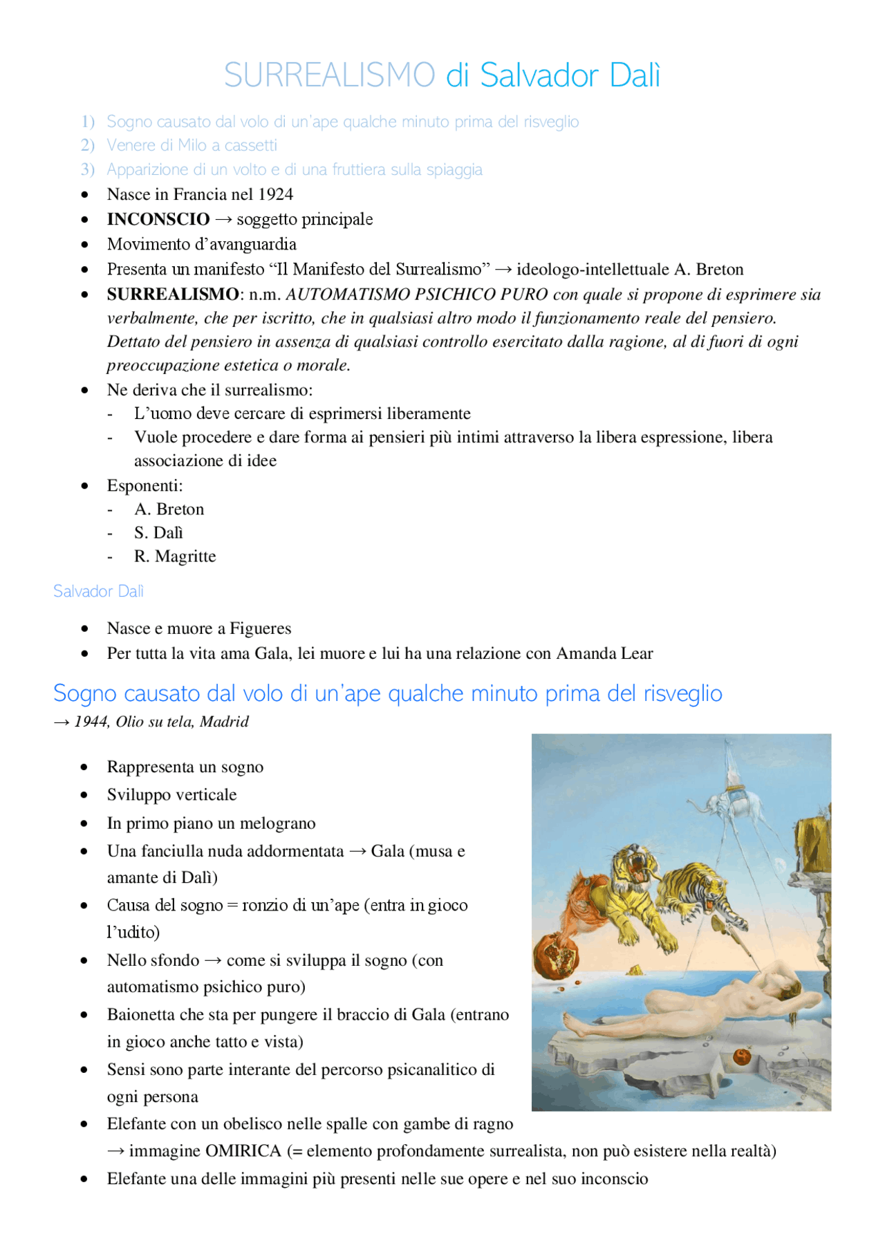 Il Surrealismo Dalì E Magritte Docsity