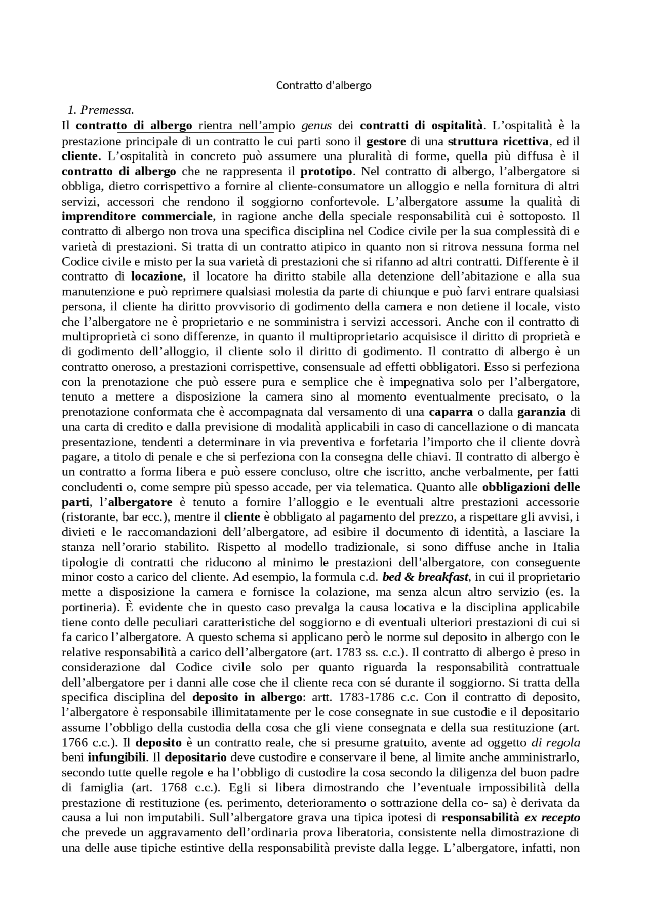 Riassunto Pacchetto Docsity