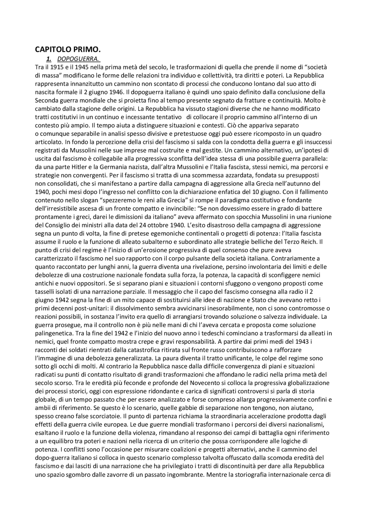Riassunto Manuale Gentiloni Docsity