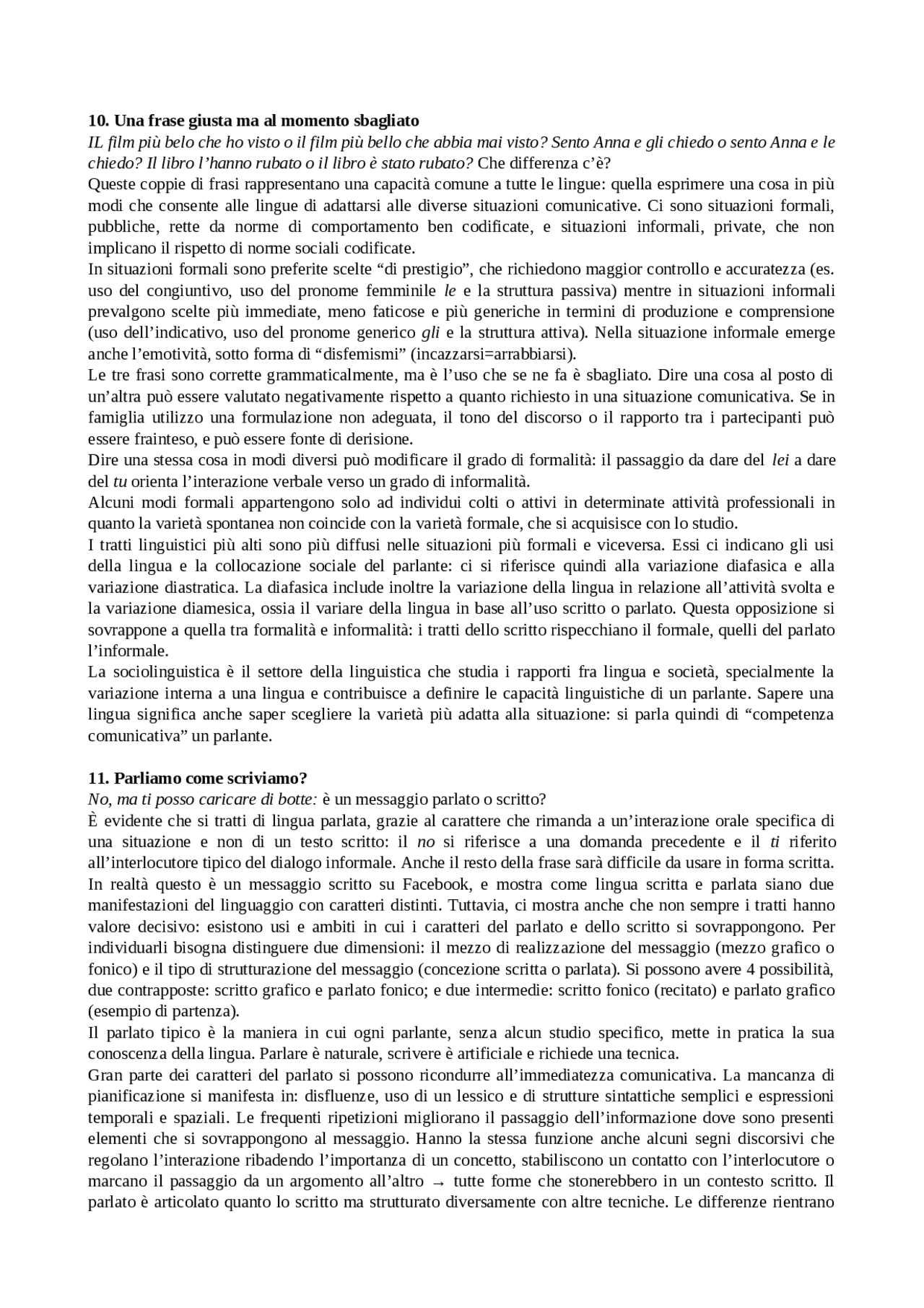 Riassunti Libro Di Approfondimento Linguistica Applicata Docsity