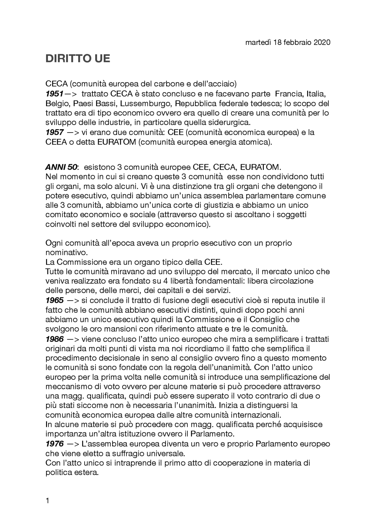 Appunti Delle Lezioni Docsity