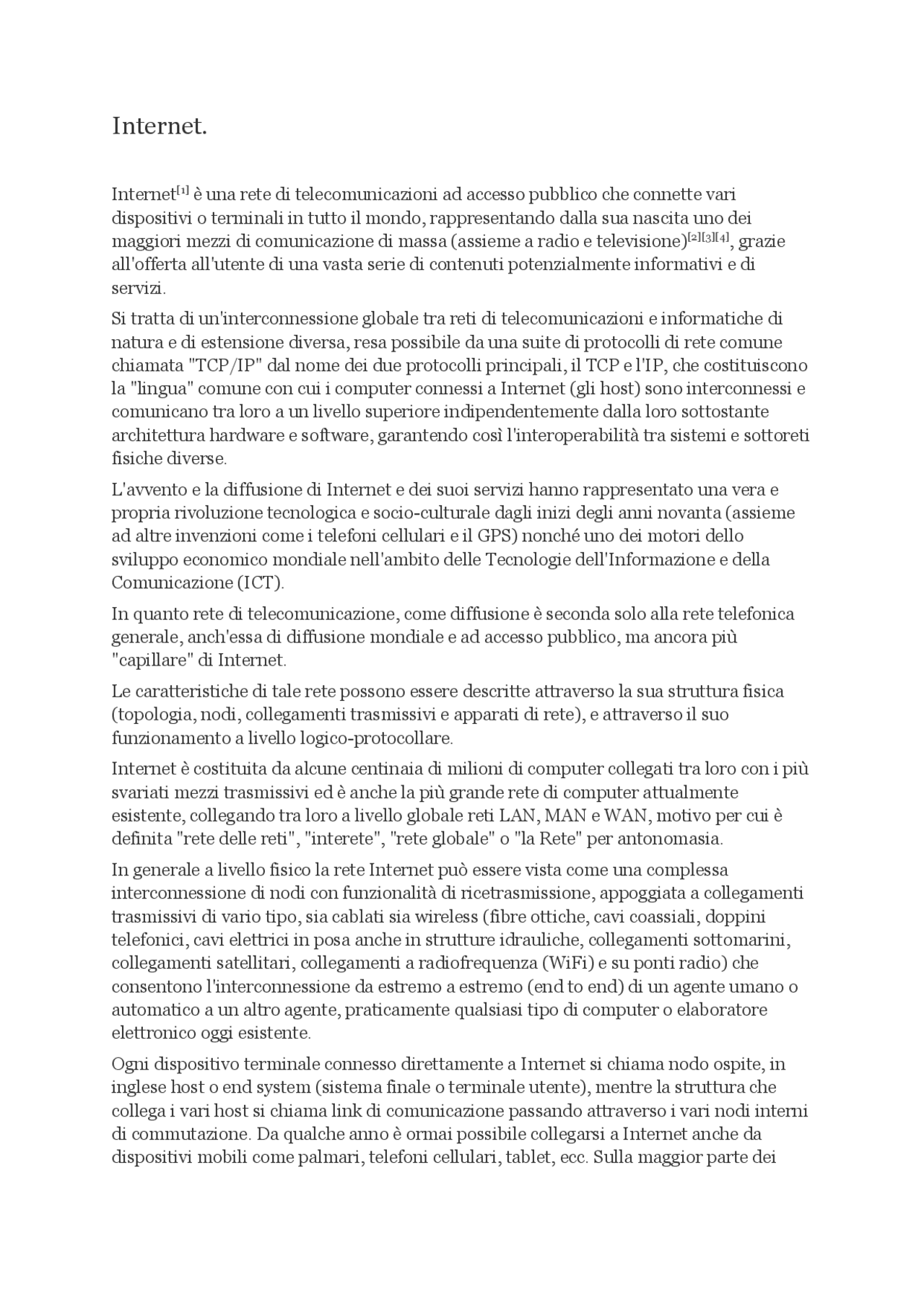 Appunti Su Internet Appunti Di Fisica Docsity