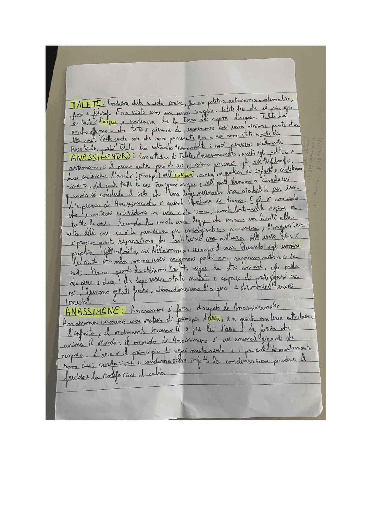 Filosofia Da Fisici Ionici A Fisici Pluralisti Schemi E Mappe