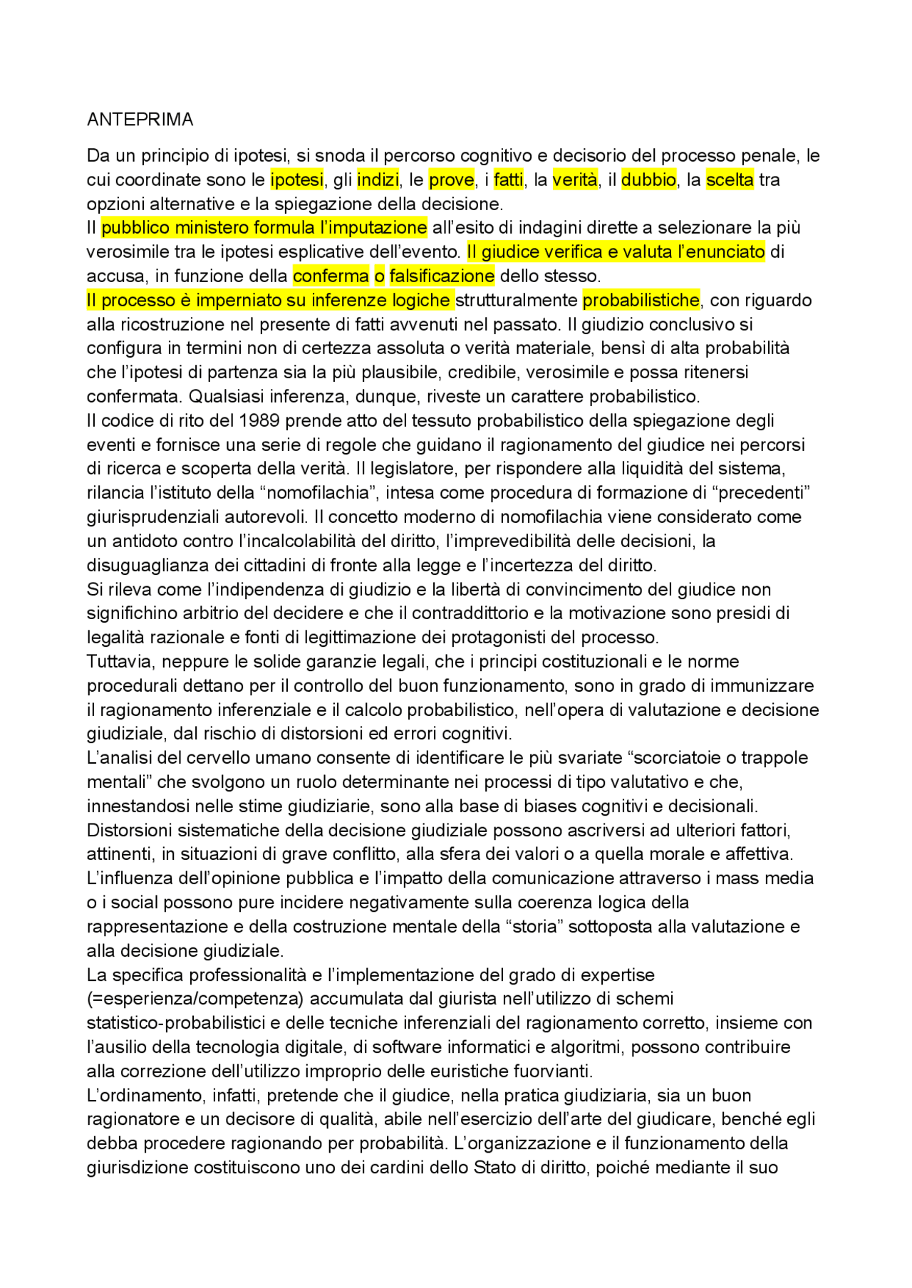 Psicologia Forense Riassunto Docsity