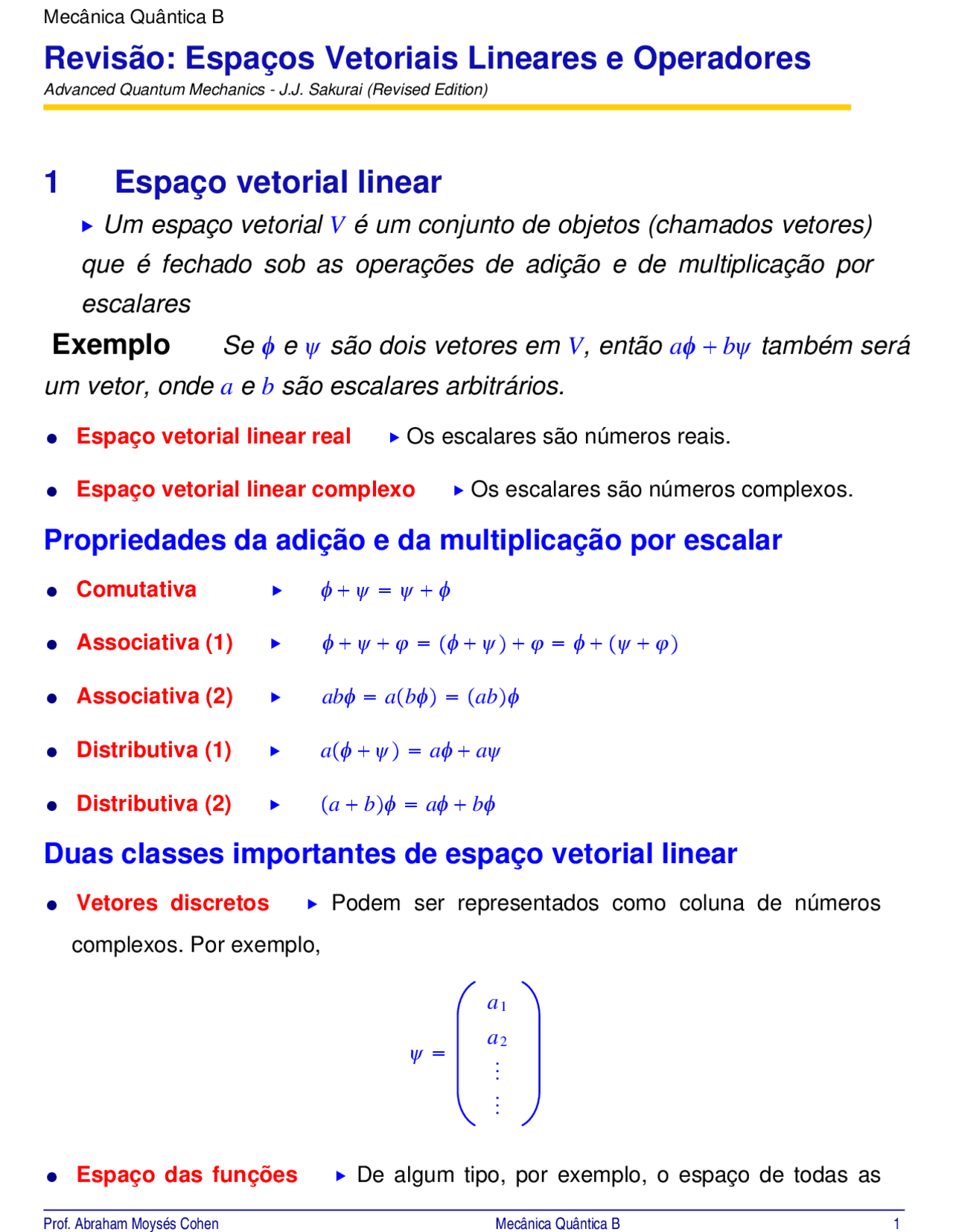 Notas De Aula Vetores E Espaços Vetoriais Docsity