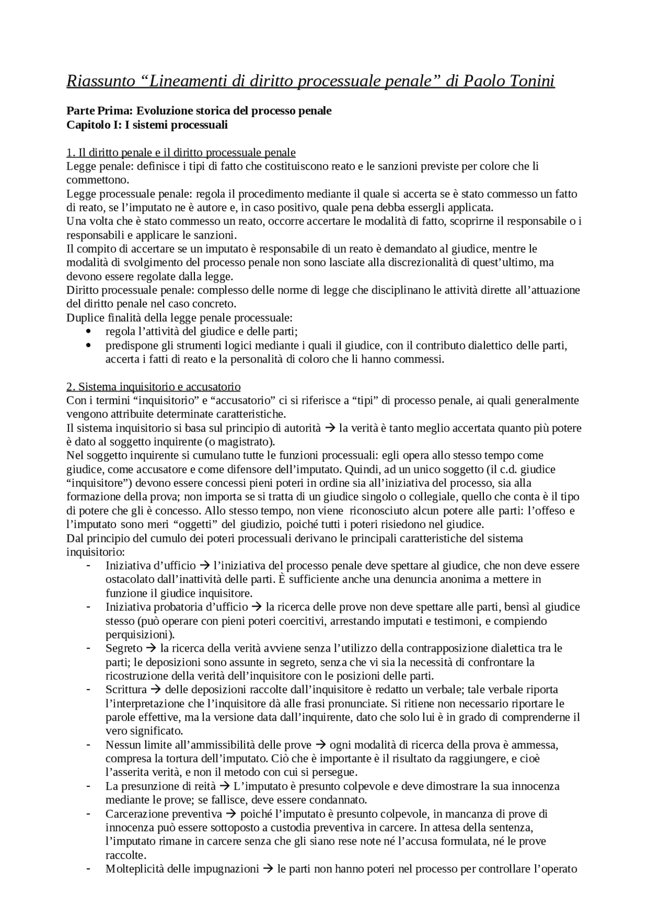 Riassunto Lineamenti Tonini 2021 Aggiornato Docsity