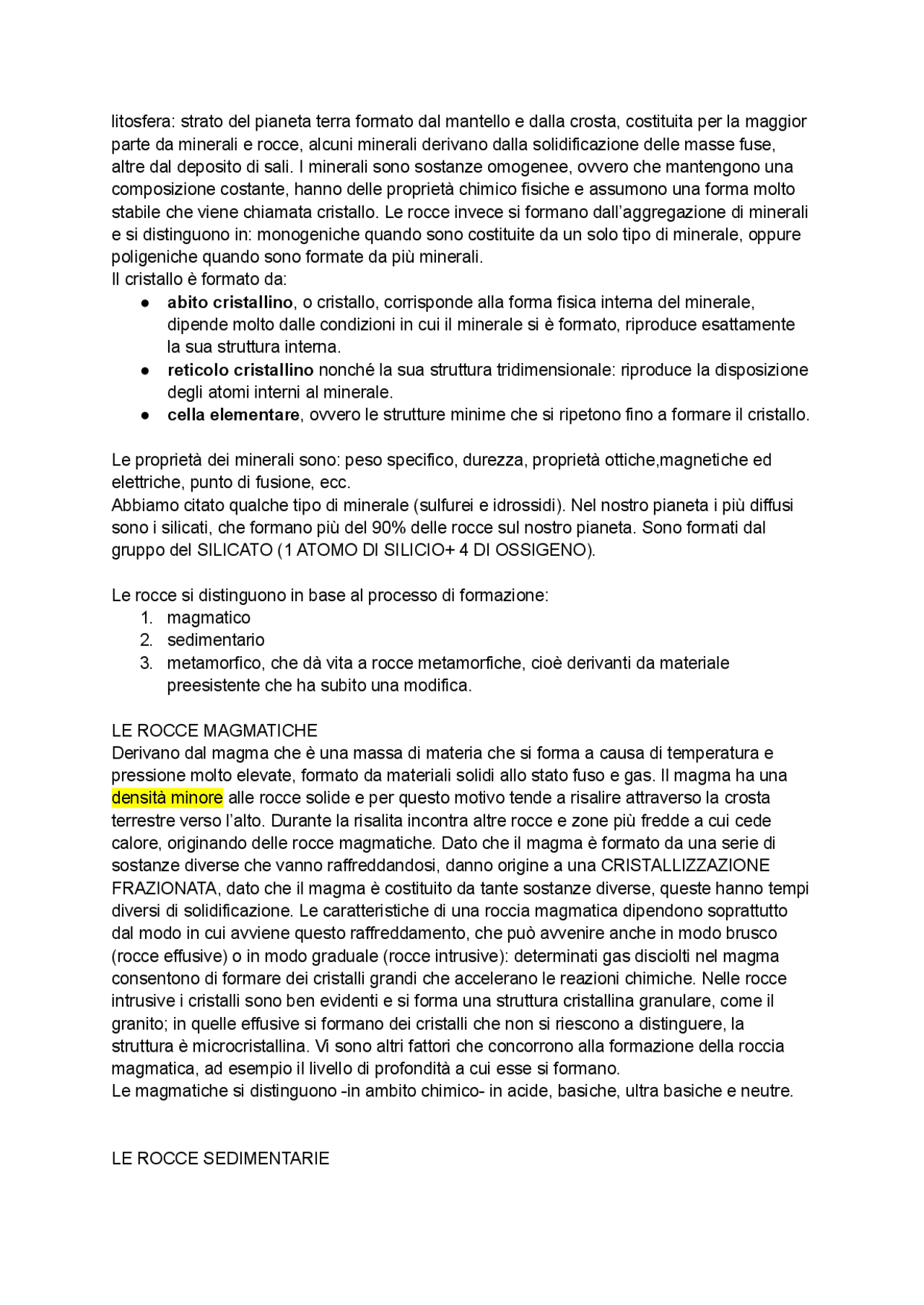 Vulcani Rocce E Terremoti Docsity