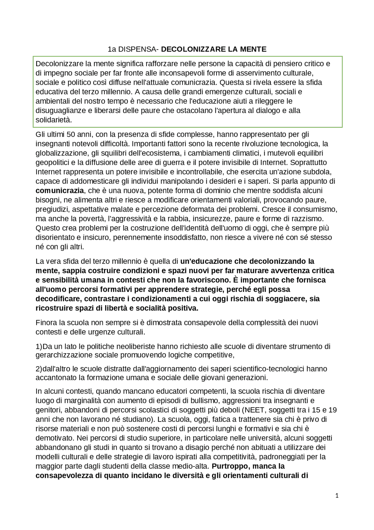 Riassunto Dispense Profssa Romano Pedagogia Generale E Delle