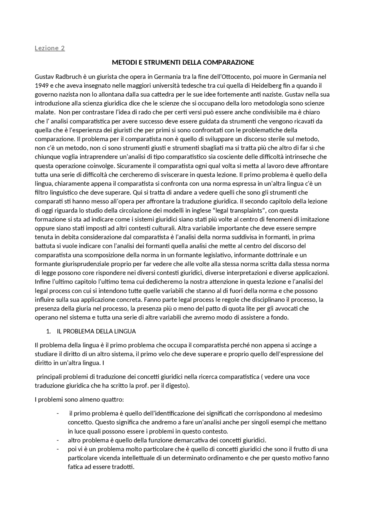 Lezione 2 Diritto Privato Comparato Docsity