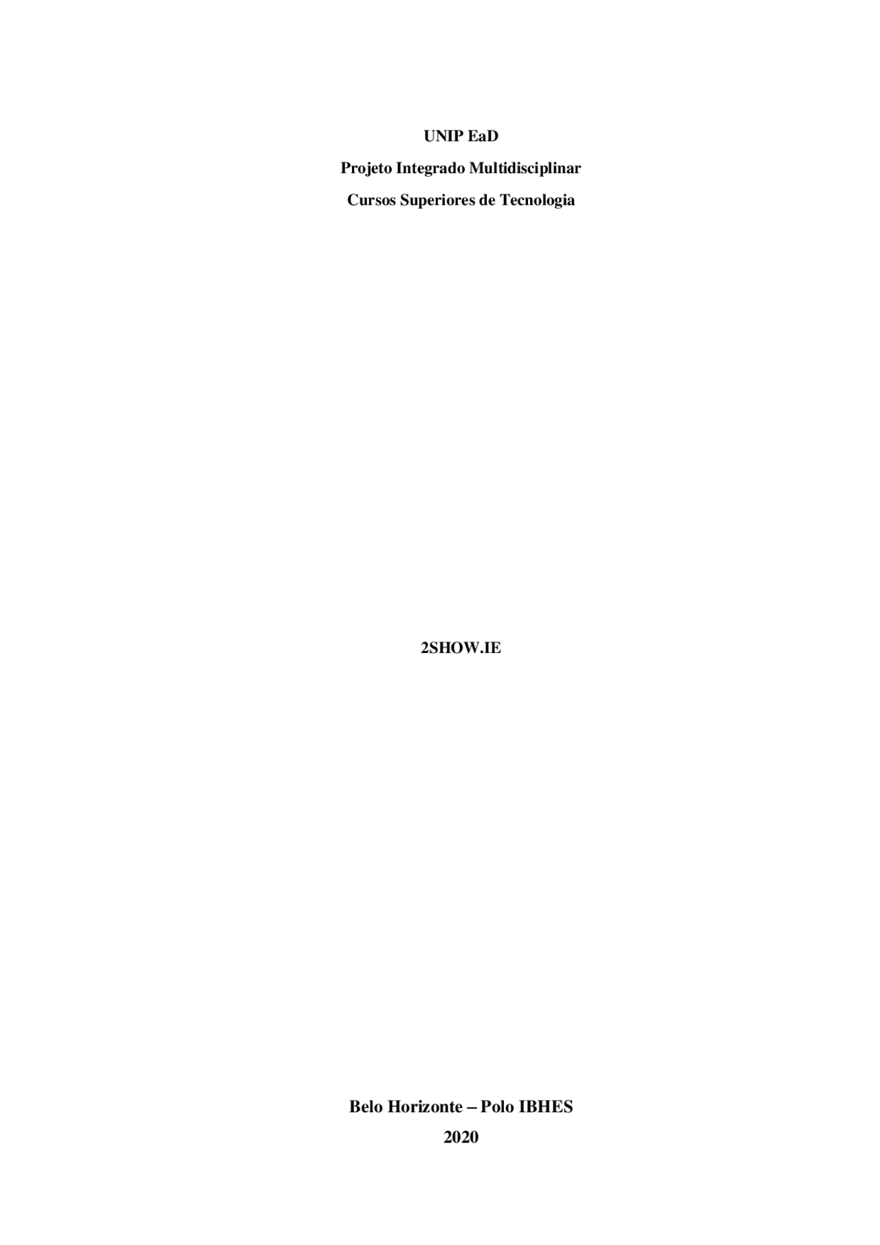 Projeto Integrado Myultidisciplinar Iii Docsity