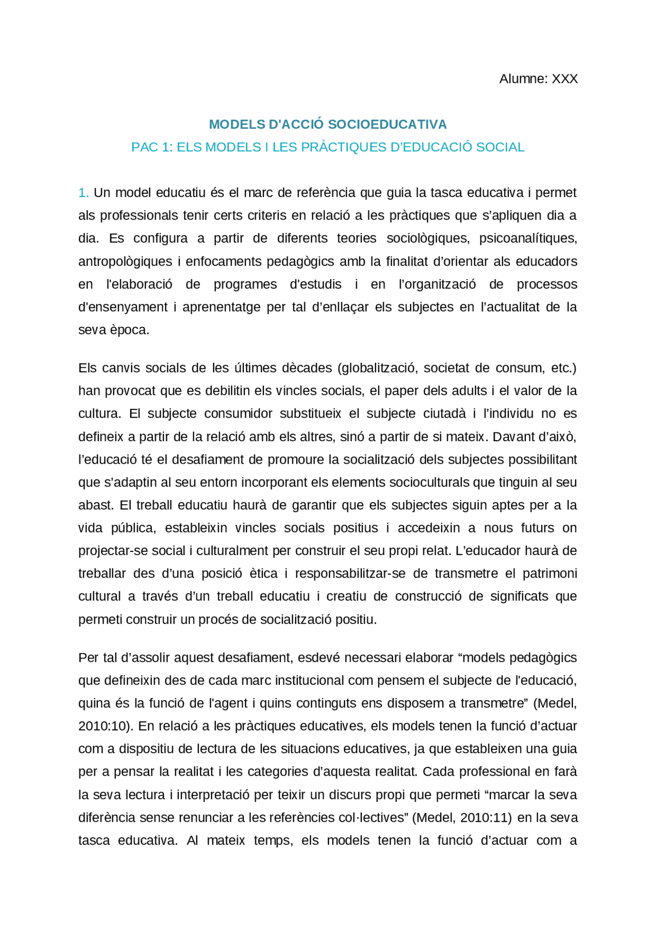 Pac 4 Models Dacció Uoc Aprobat Just Docsity