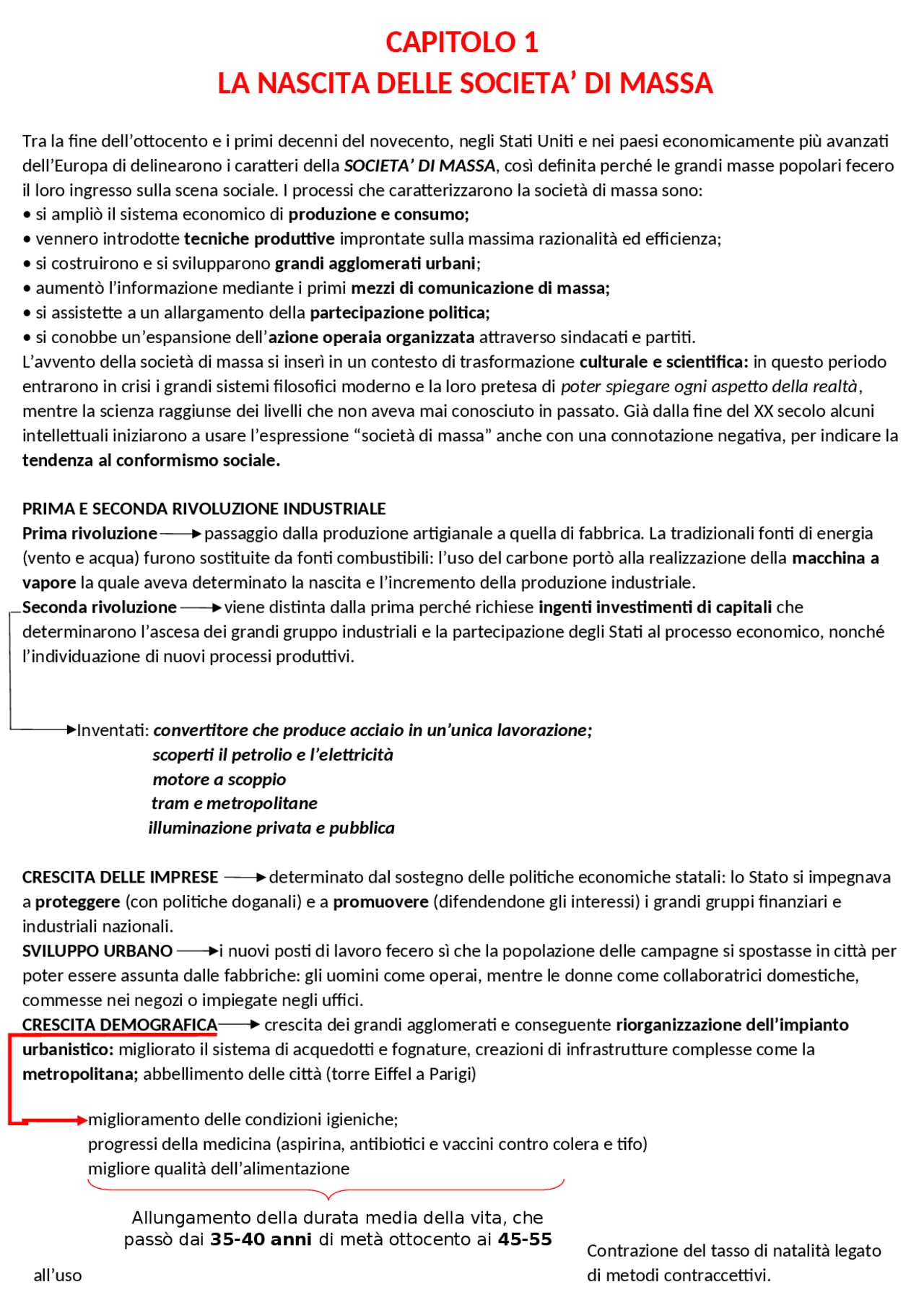 La Nascita Delle Società Di Massa Docsity