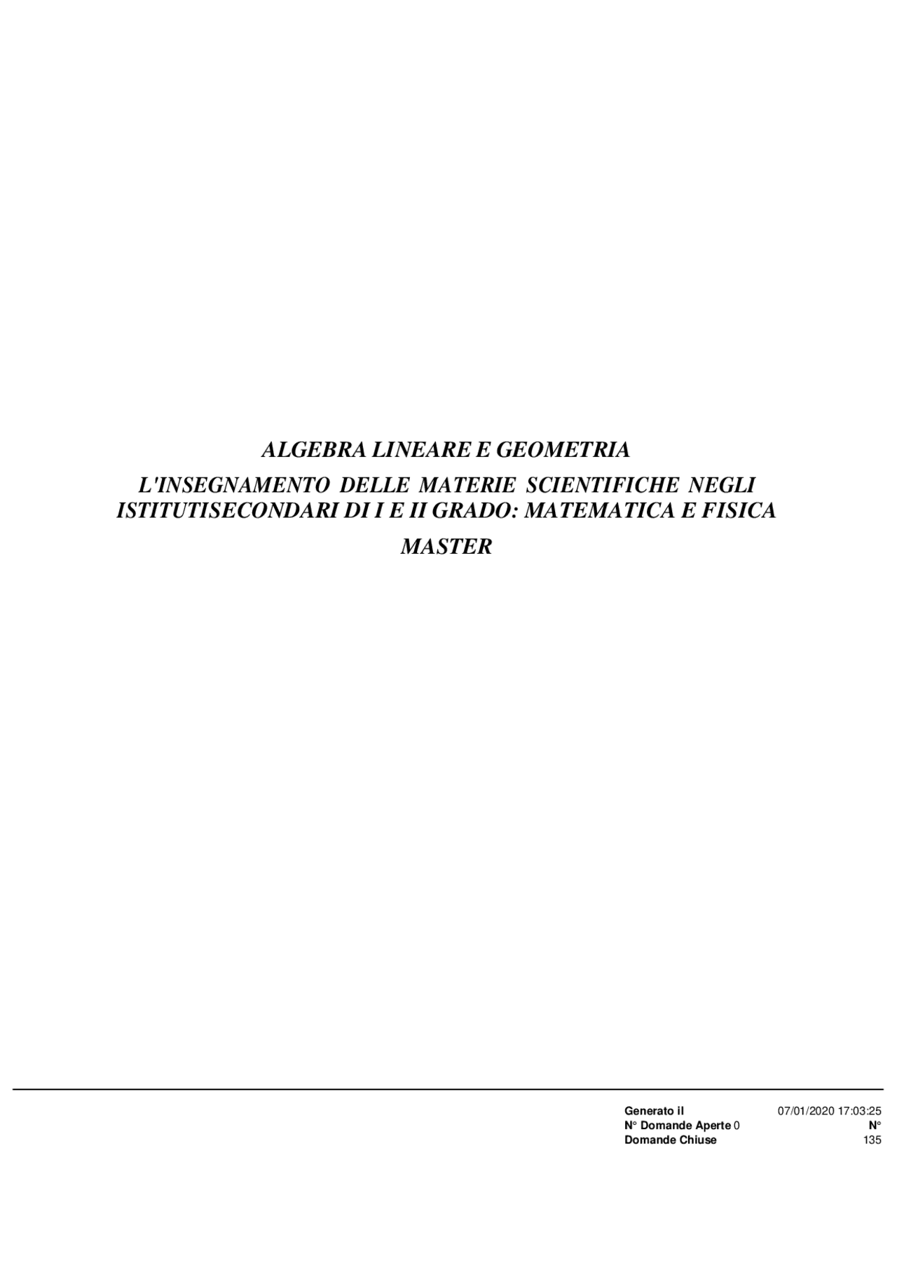 Paniere Algebra Lineare E Geometria Prof Tangusso Panieri Di Algebra