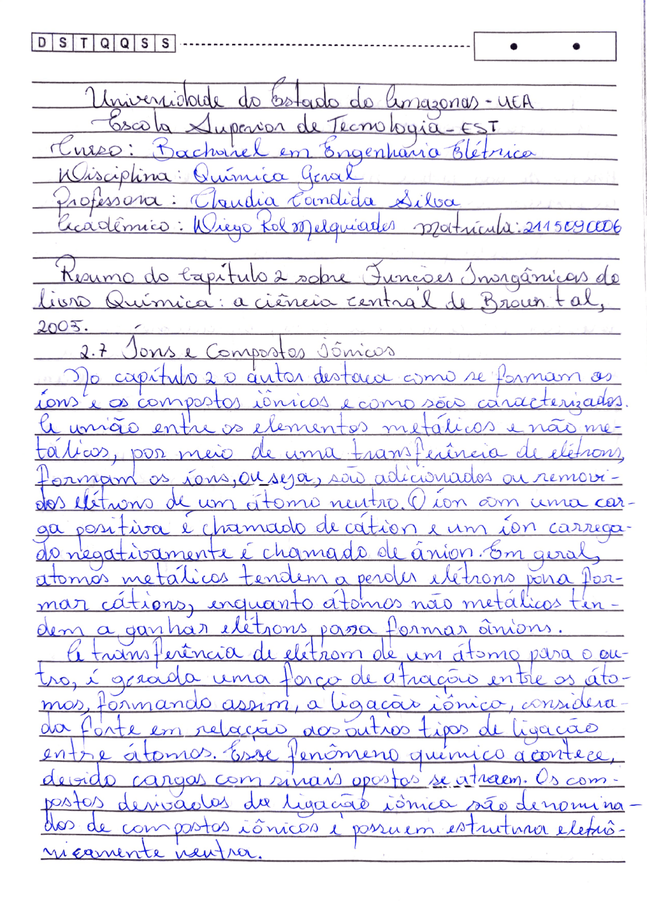 Resumo Do Capítulo 2 Resumos Química Docsity