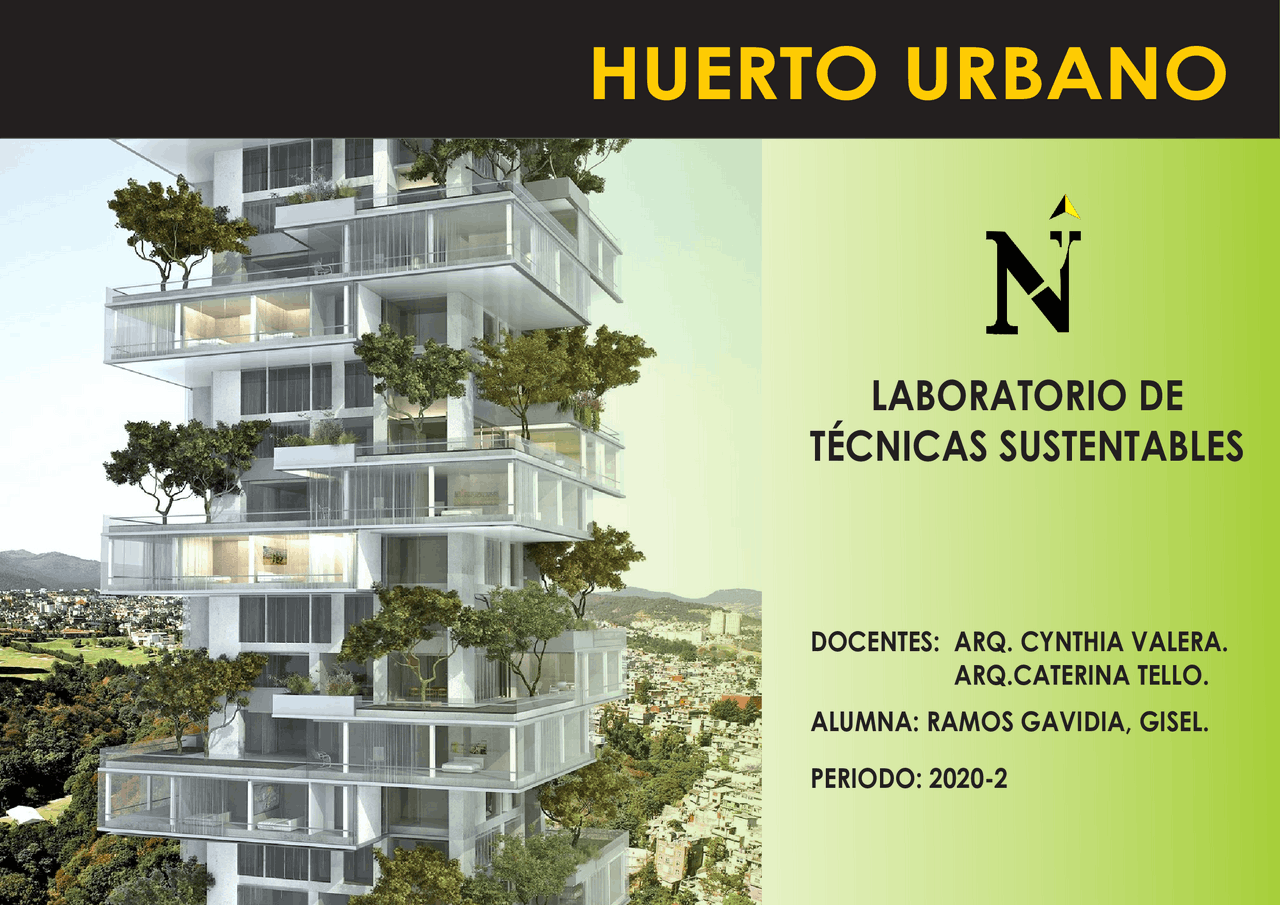HUERT URBANO - LABORATORIO DE SISTEMAS SUSTENTABLES - Docsity