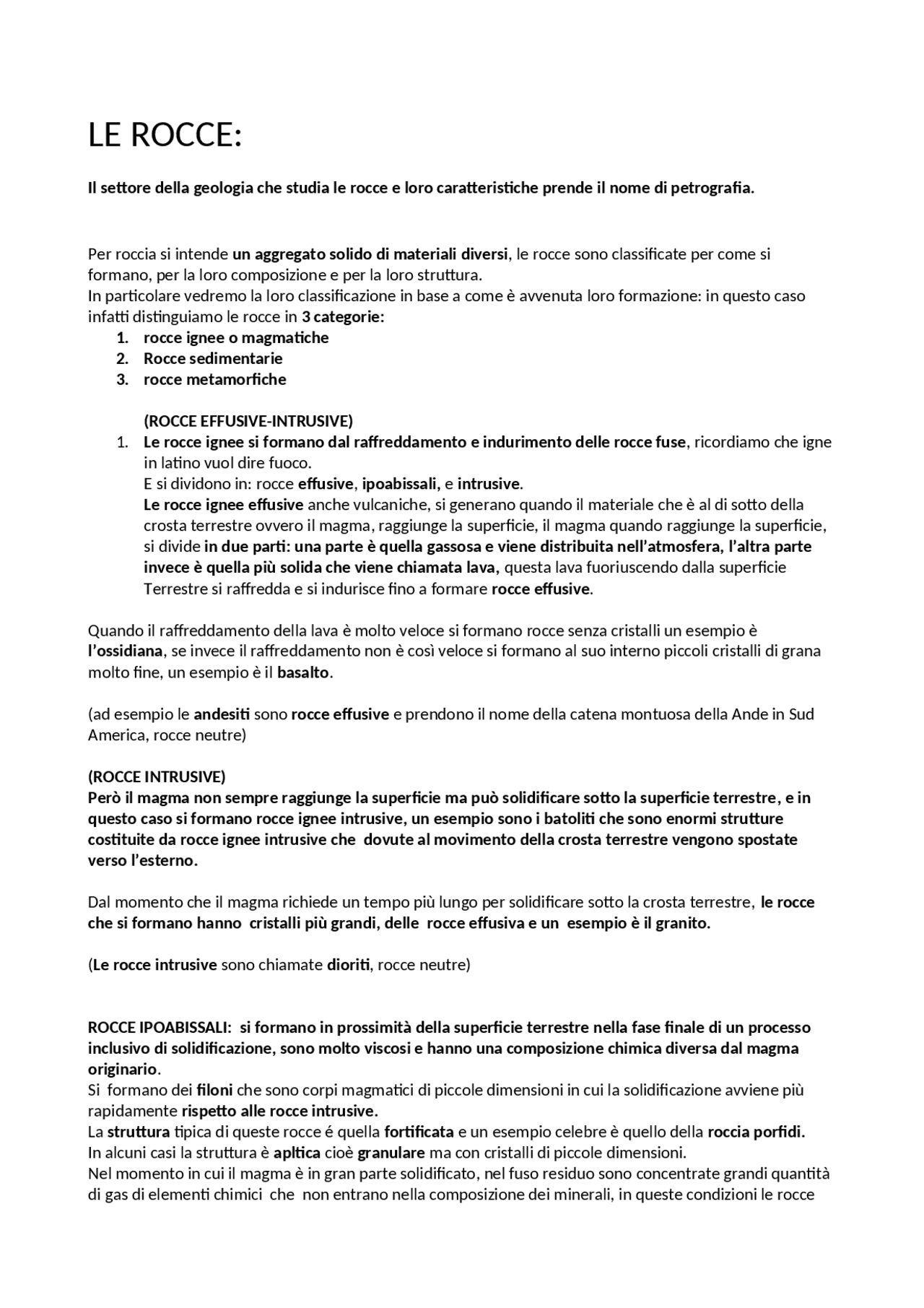 Le Rocce Docsity