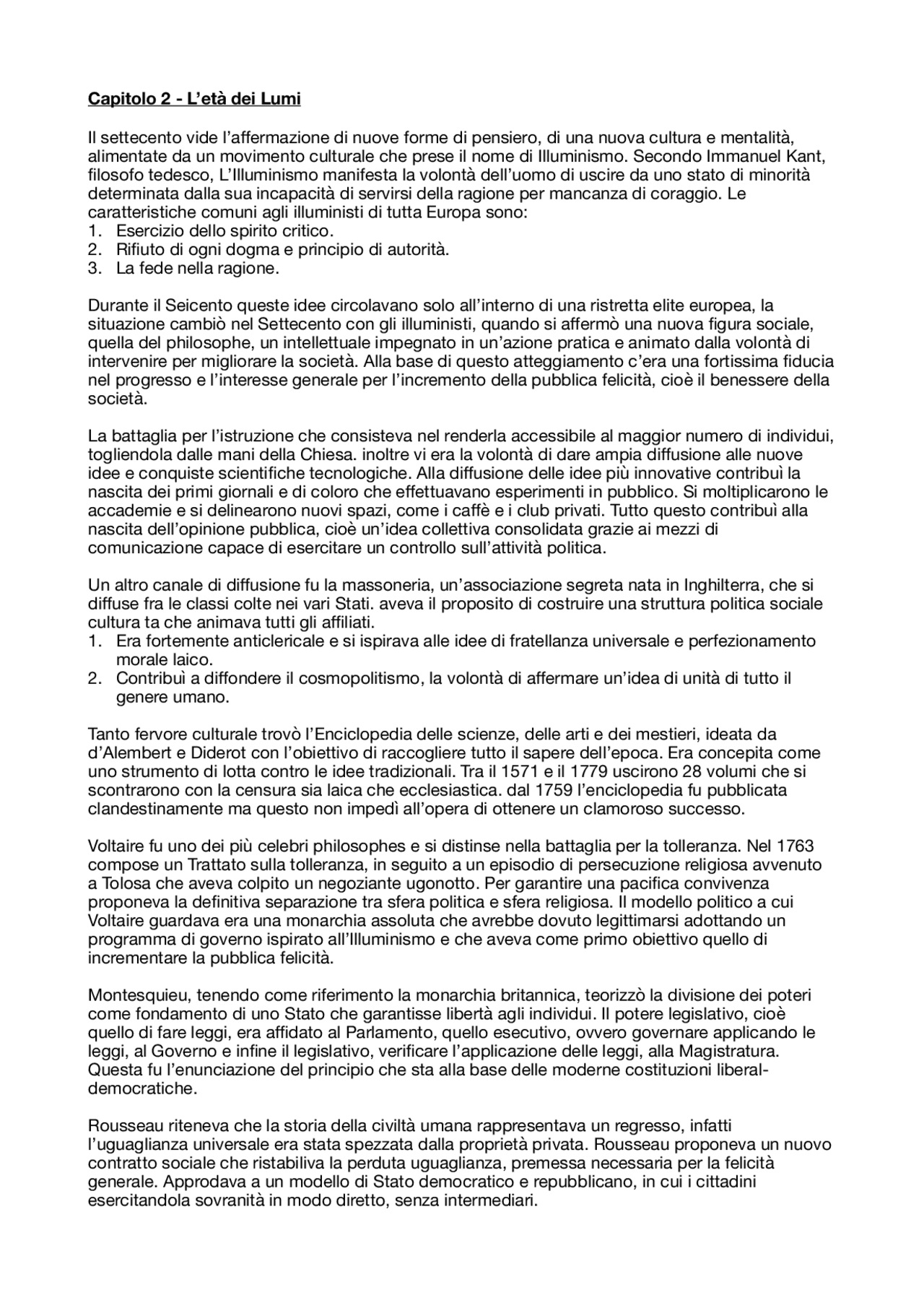 Illuminismo E Guerre Di Successione Docsity
