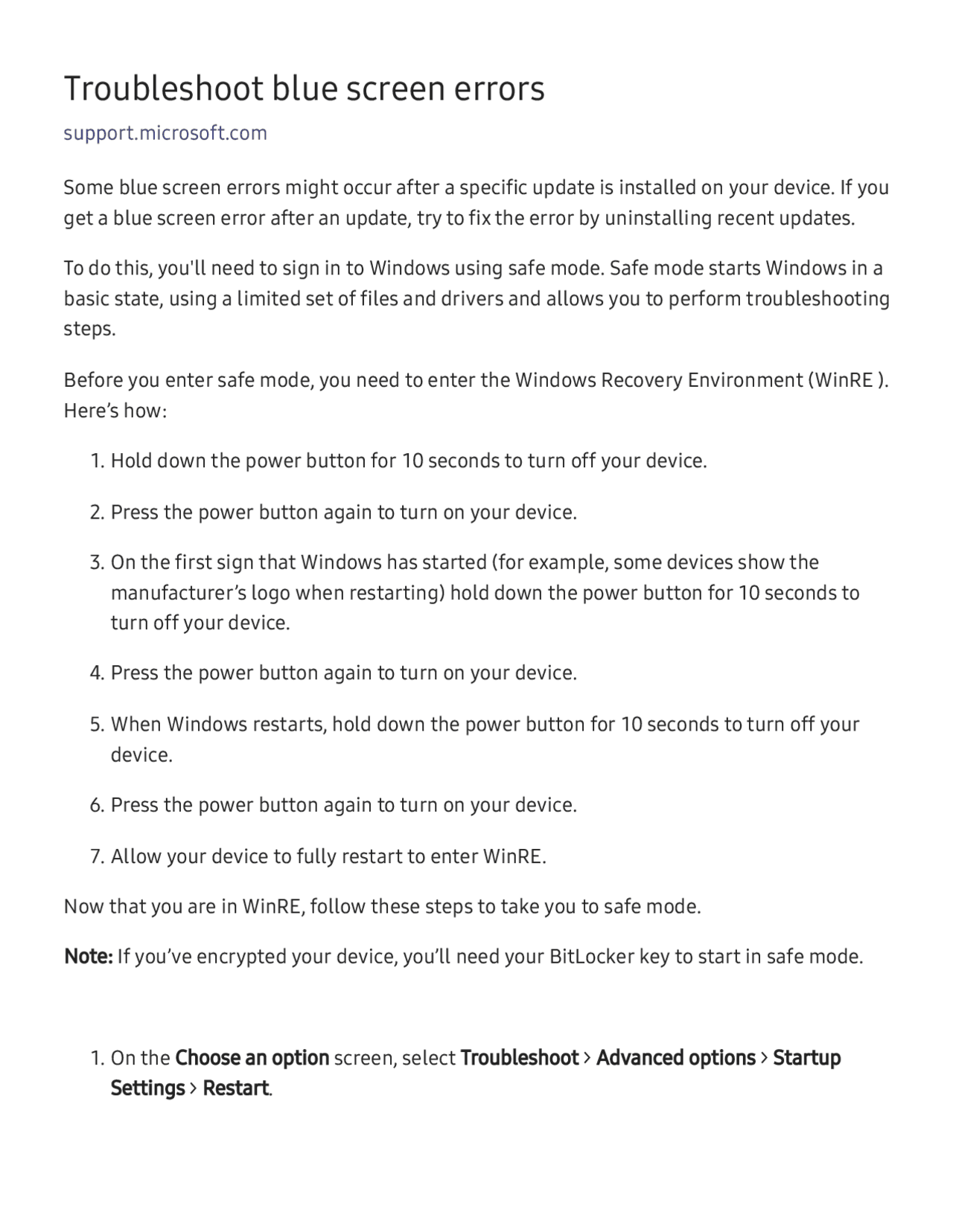 Trouble shooting pc blue screen errors - Docsity