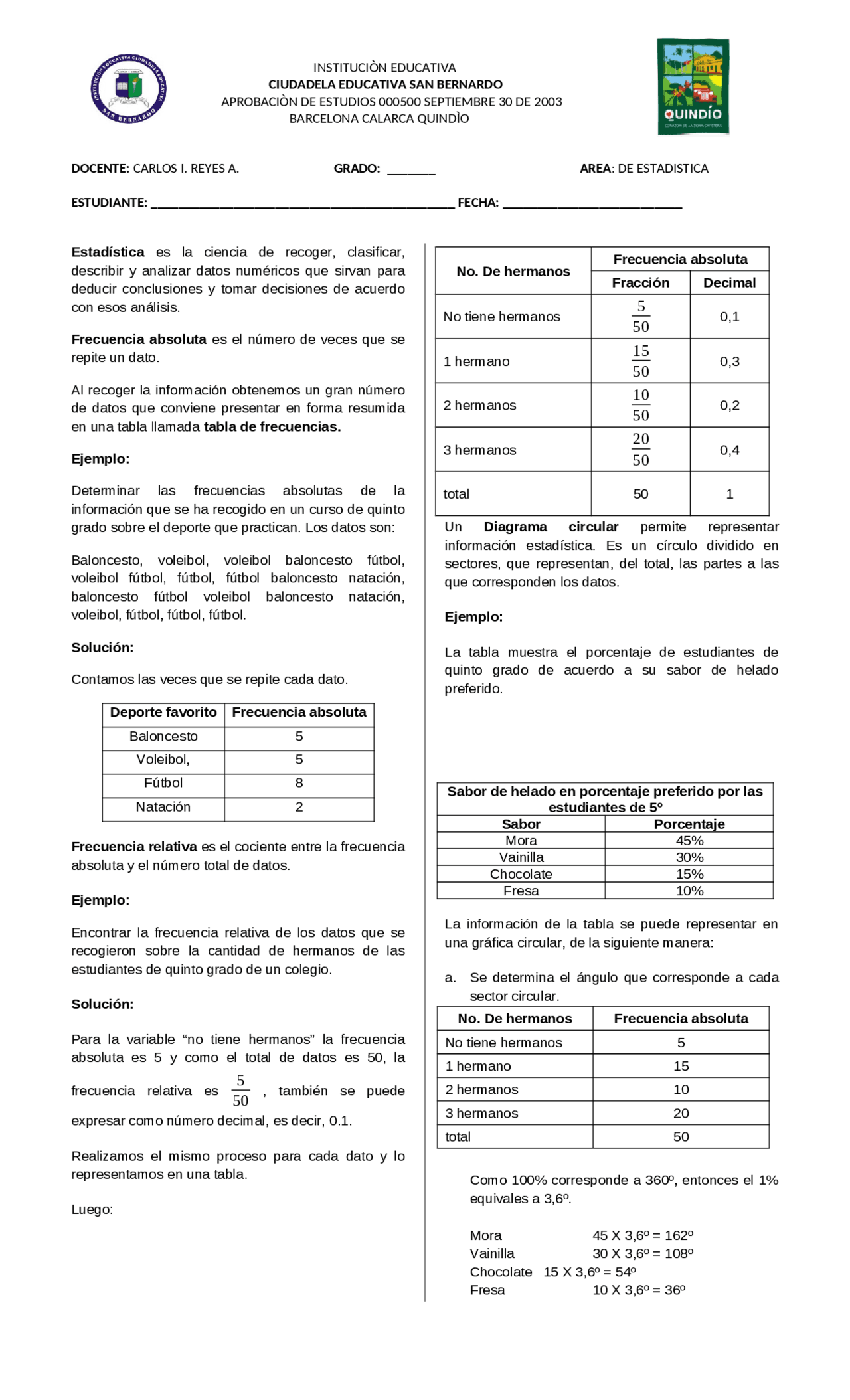 Monografías De La Estadística Descriptiva Docsity