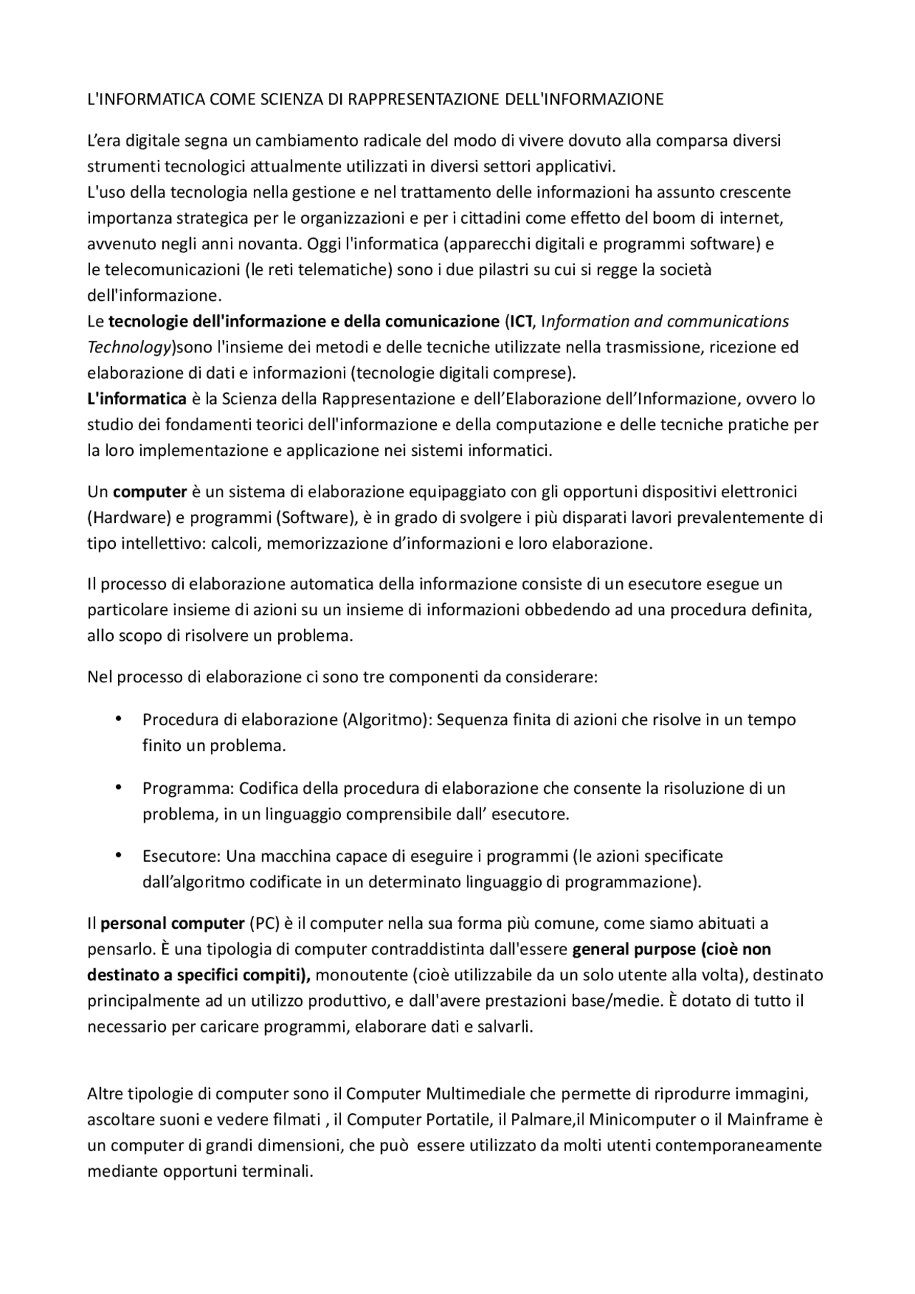 Informatica Concetti Di Base Office Automation Didattica