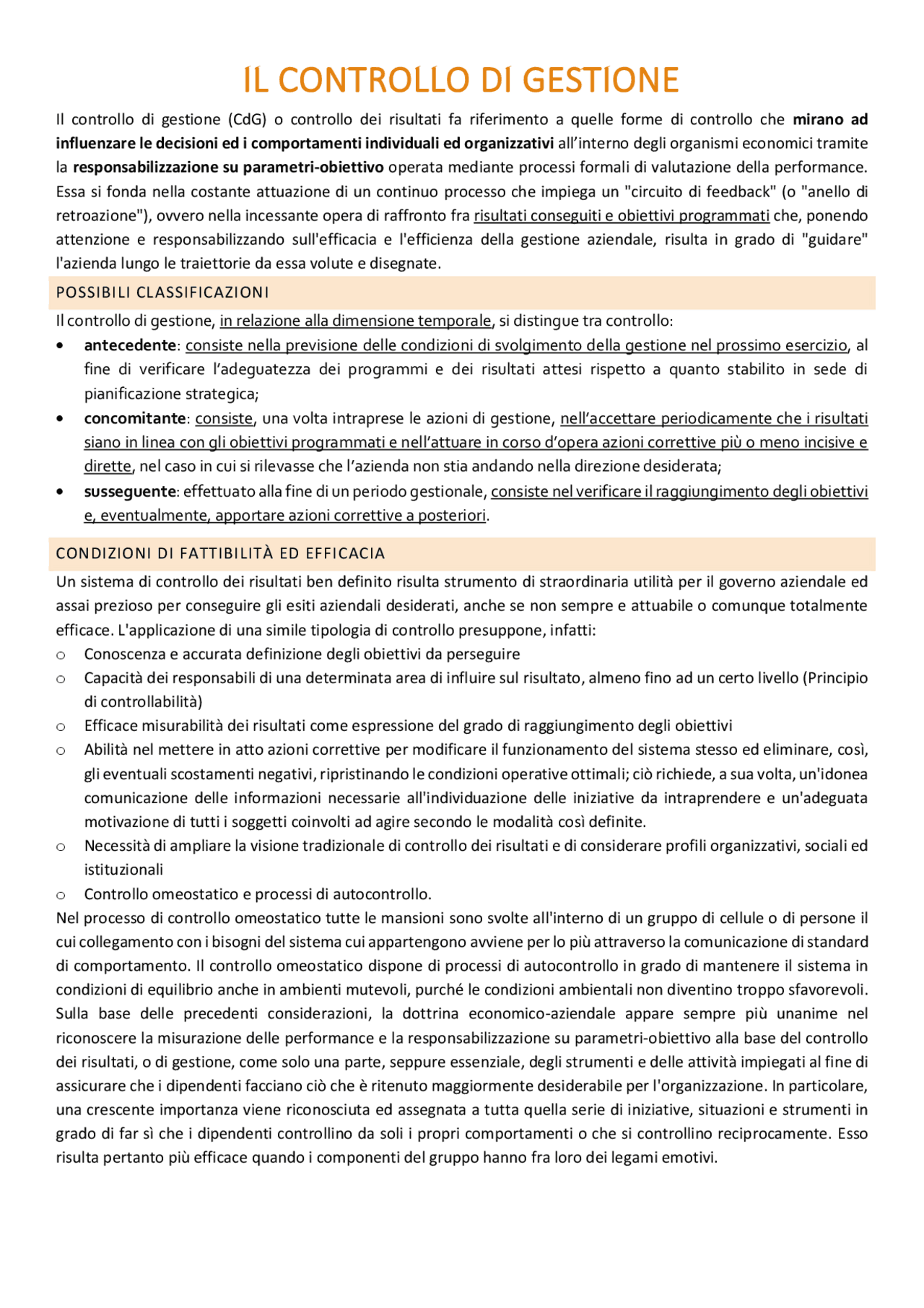 Programmazione E Controllo Di Gestione 2 Docsity