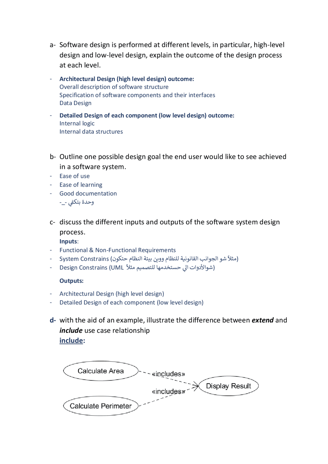 Software Designing Mid Term Exam Docsity