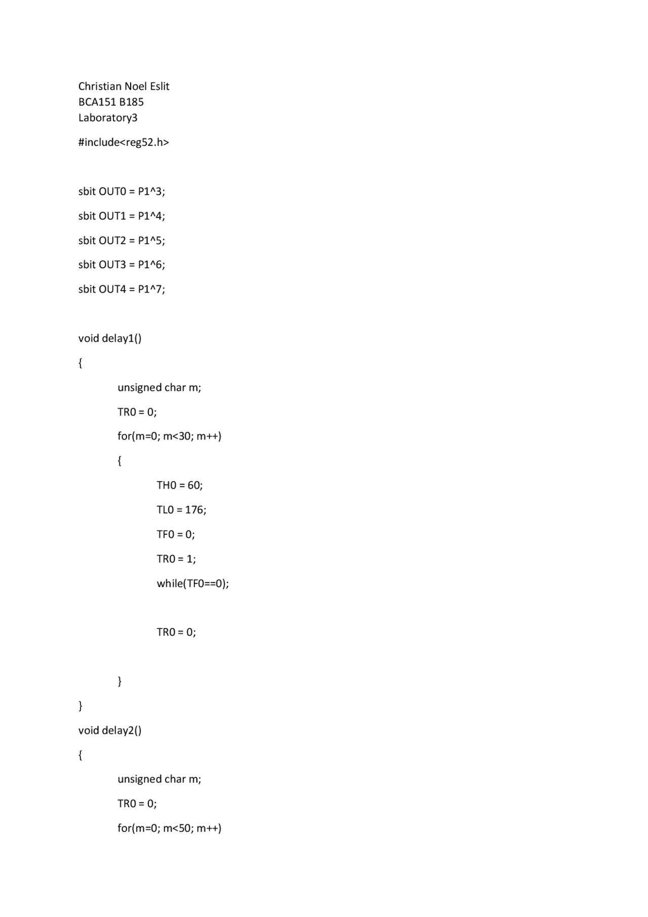 Laboratory Exercises Docsity