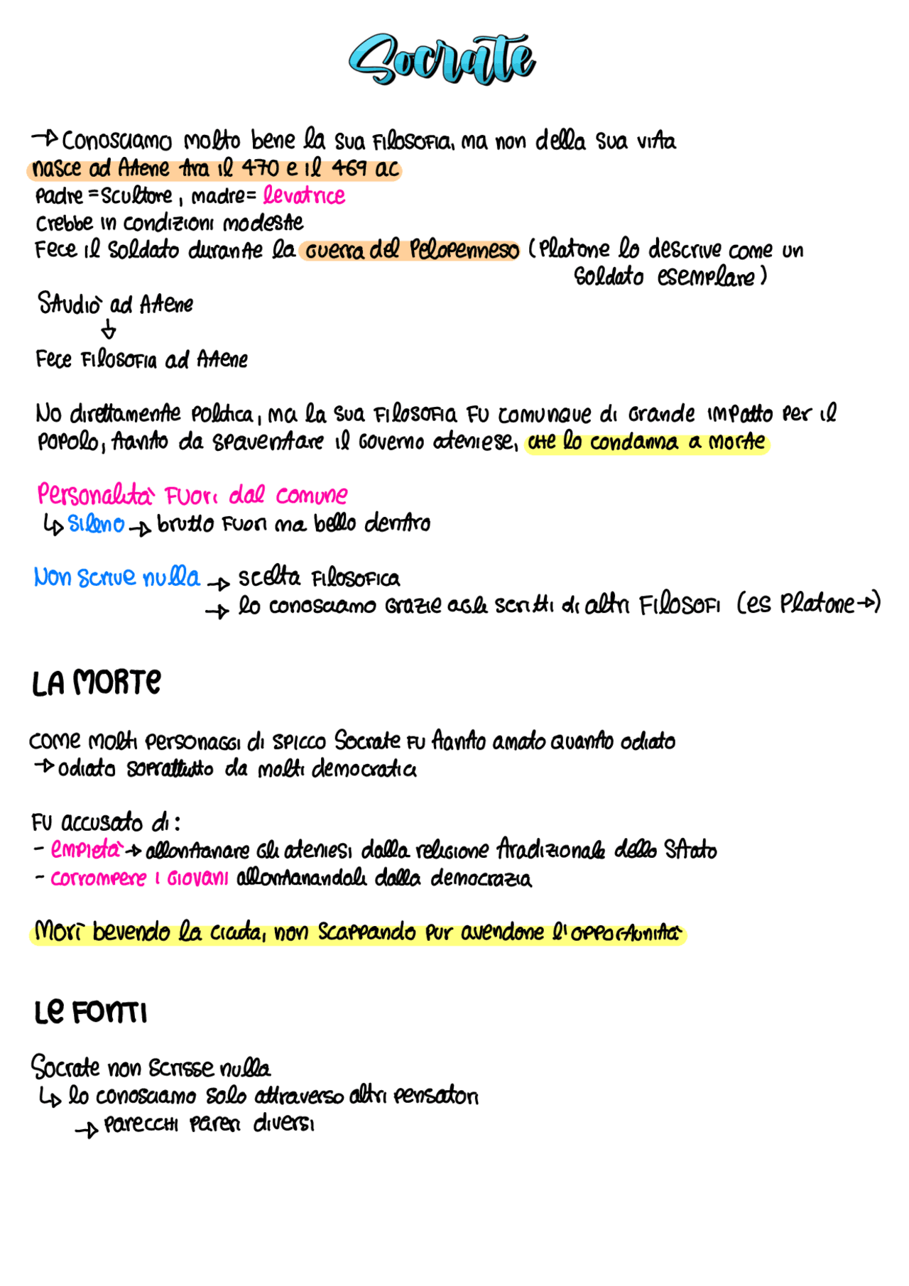 Socrate Appunti Docsity