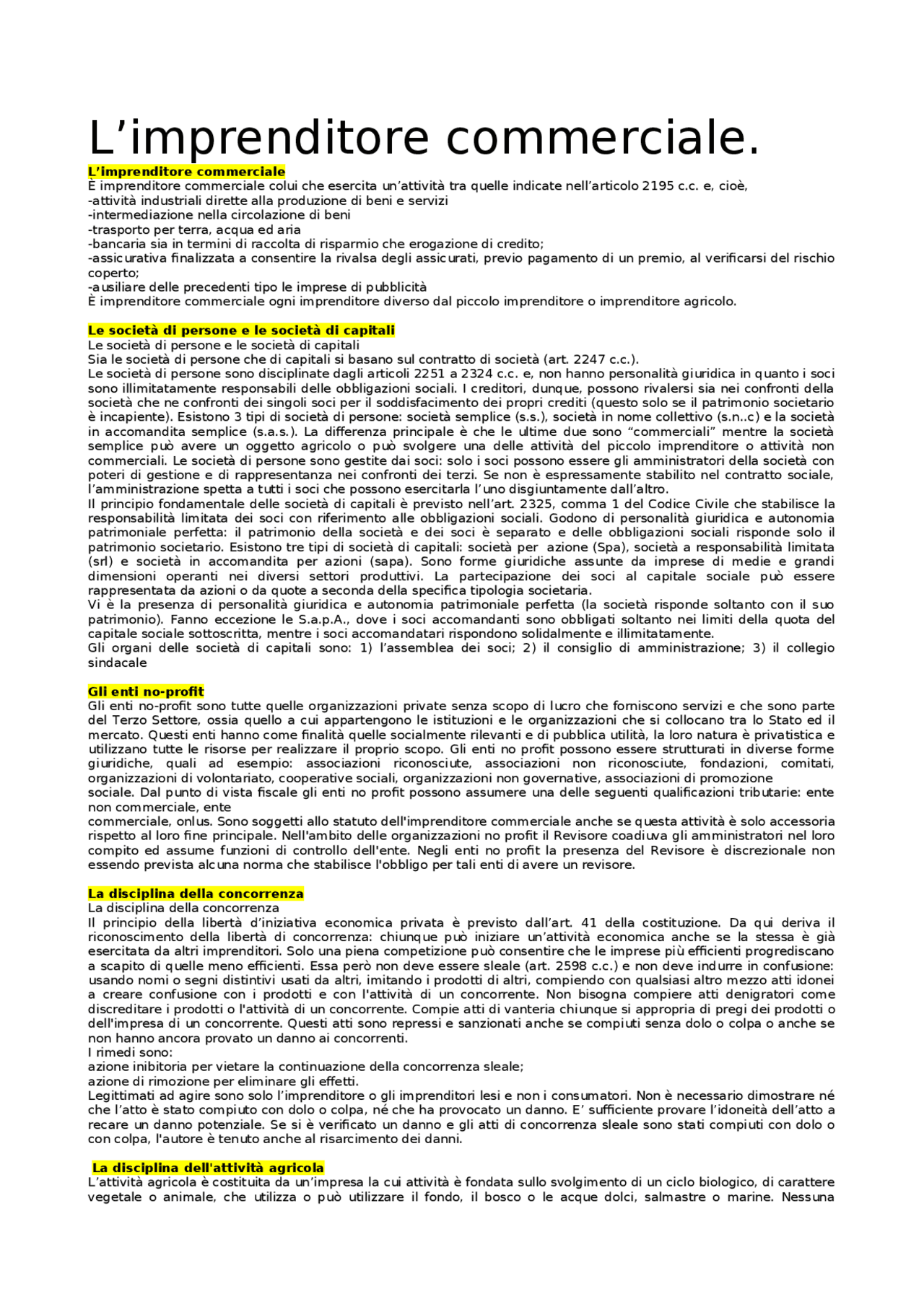 Risposte A Domande Aperte Diritto Commercale Panieri Di Diritto
