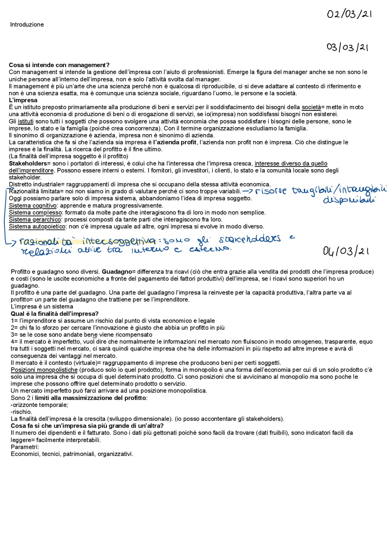 Fondamenti Di Management Docsity