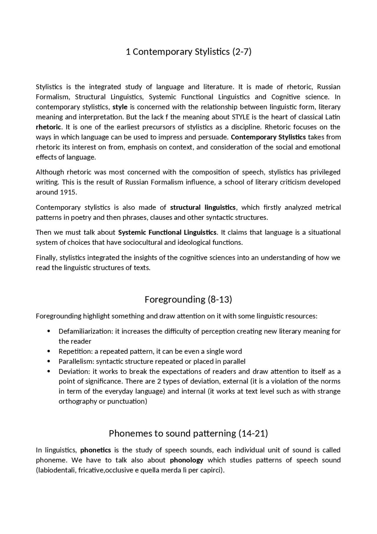 Riassunto Contemporary Stylistics. Language, Cognition, Interpretation ...