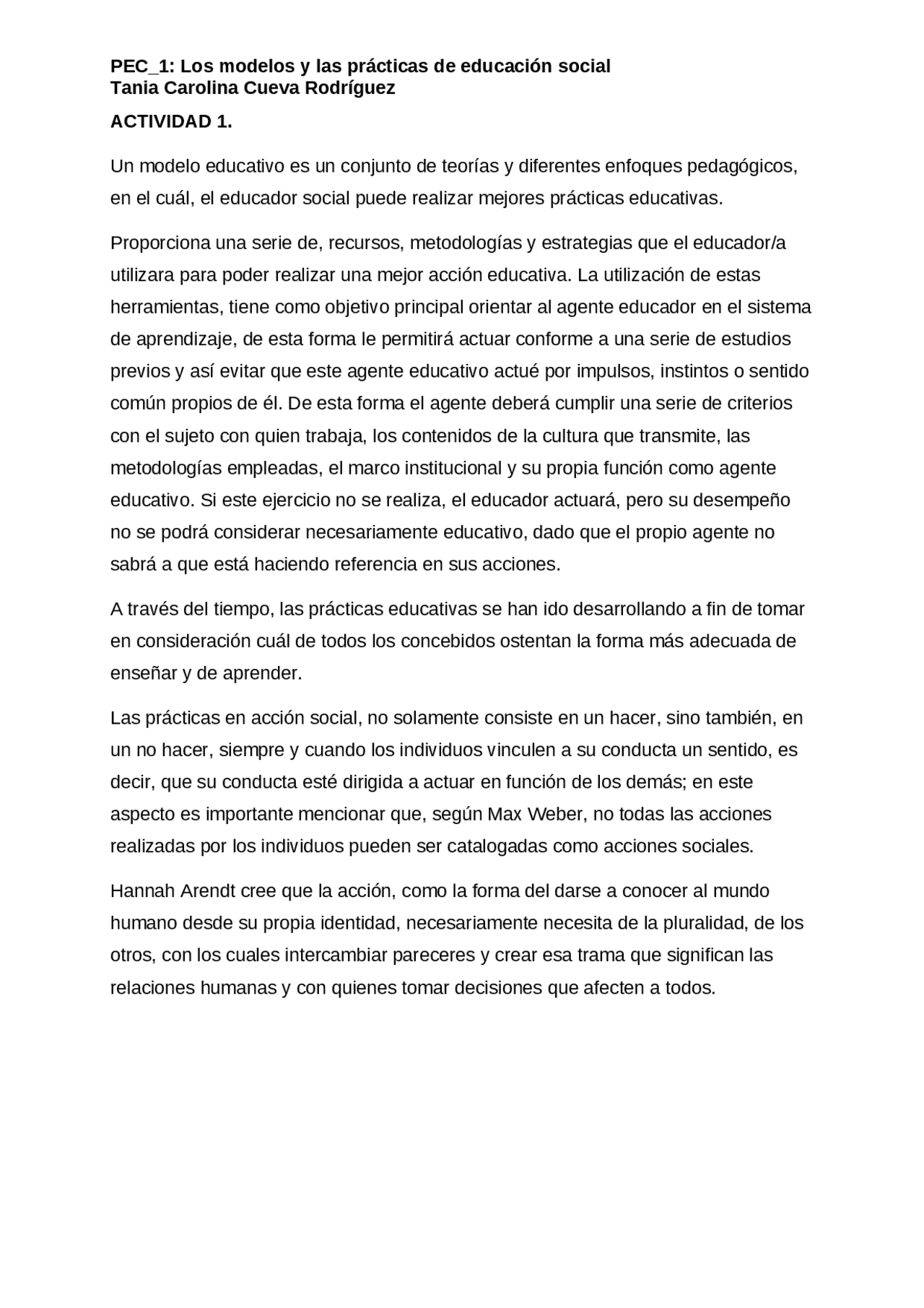 Modelos De Acción Socioeducativas Docsity