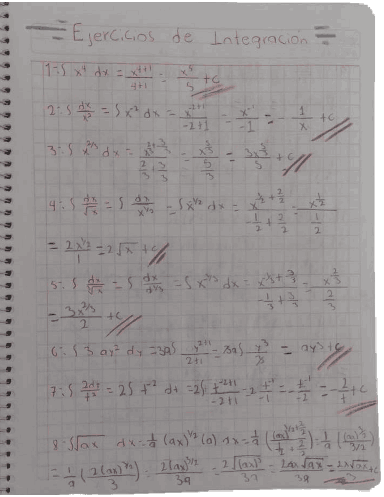 Ejercicios De Integracion Docsity