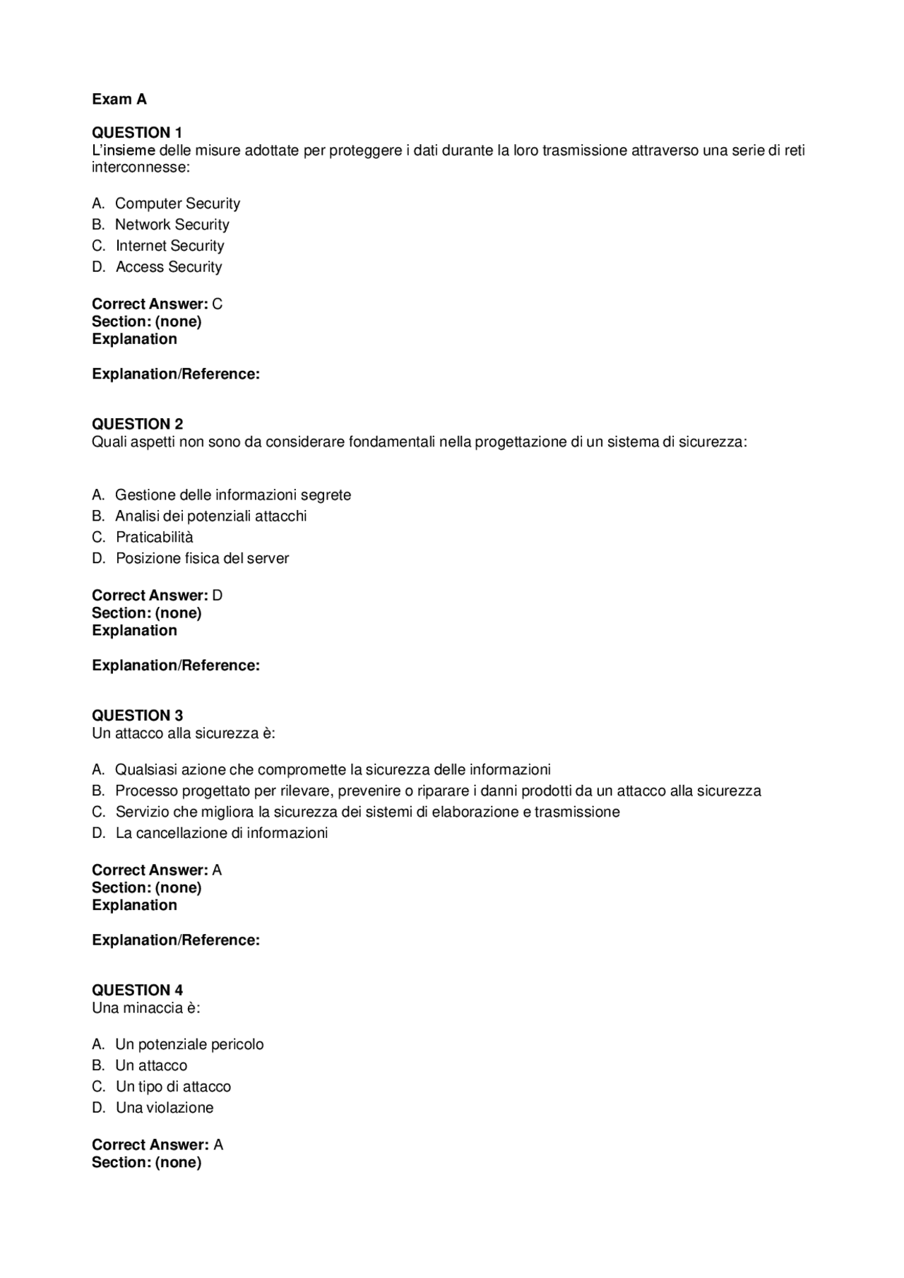 Sicurezza delle reti e Cyber Security 2021 - Docsity