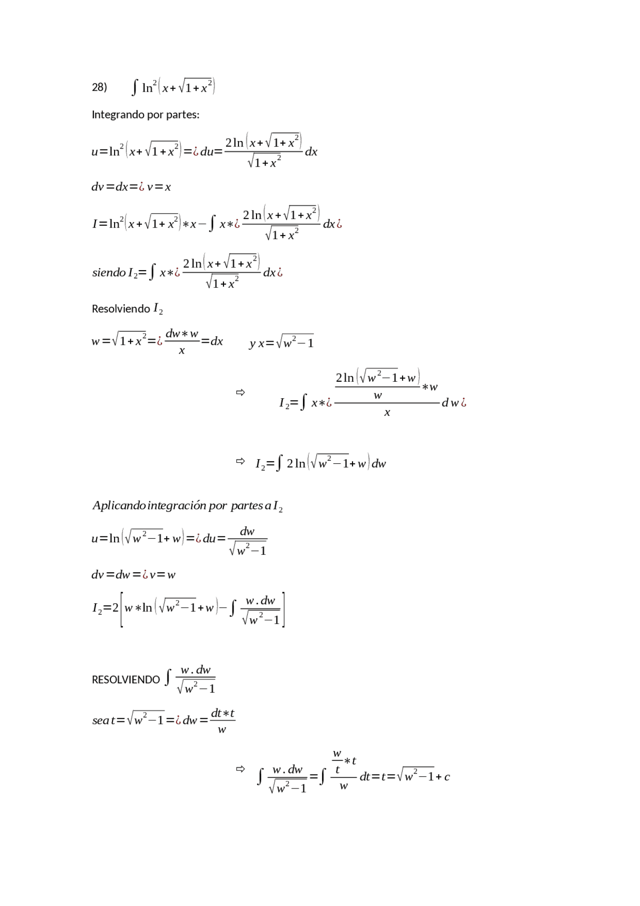 Ejercicio Resuelto De Calculo Integral Ejercicios De Matemáticas