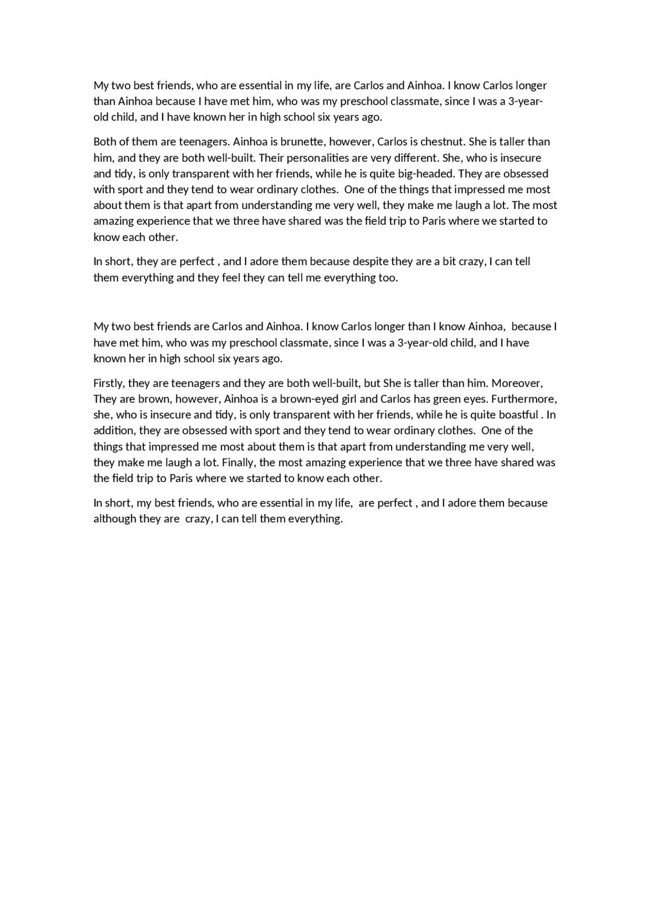 Ensayo sobre mi mejor amigo ¿por qué es mi mejor amiga? ¿cómo es ...