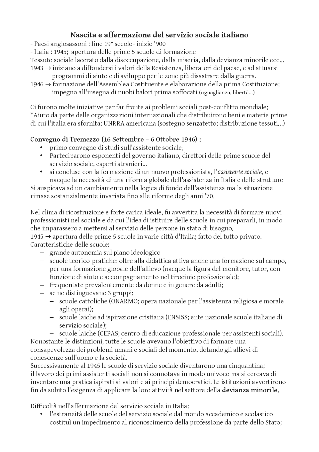 Principi E Fondamenti Del Servizio Sociale Docsity