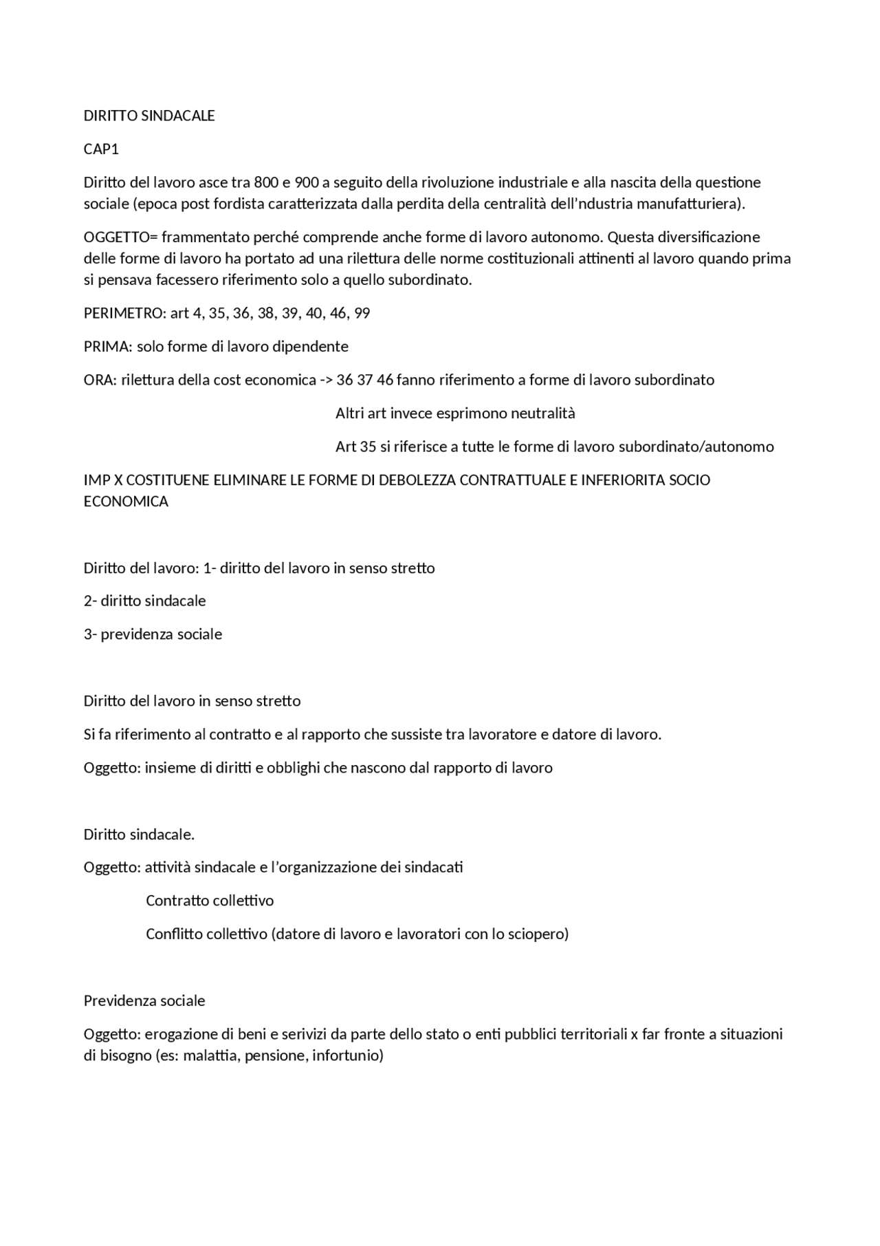 Schemi Diritto Sindacale Cap12 Docsity