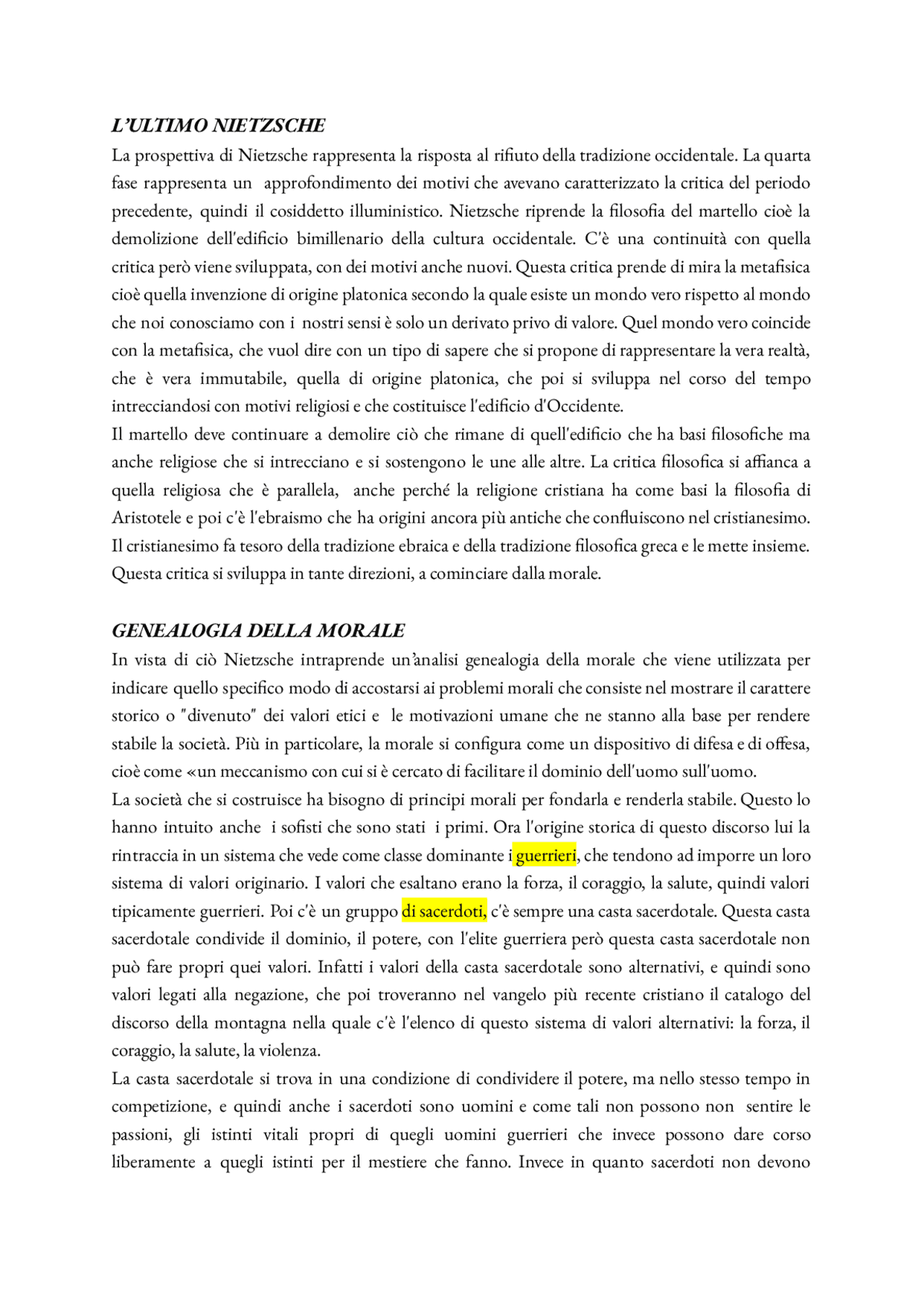 Appunti Nietzsche Freud Docsity