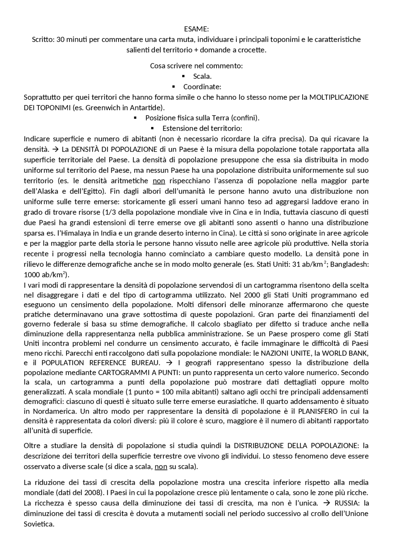 Geografia A Appunti Docsity