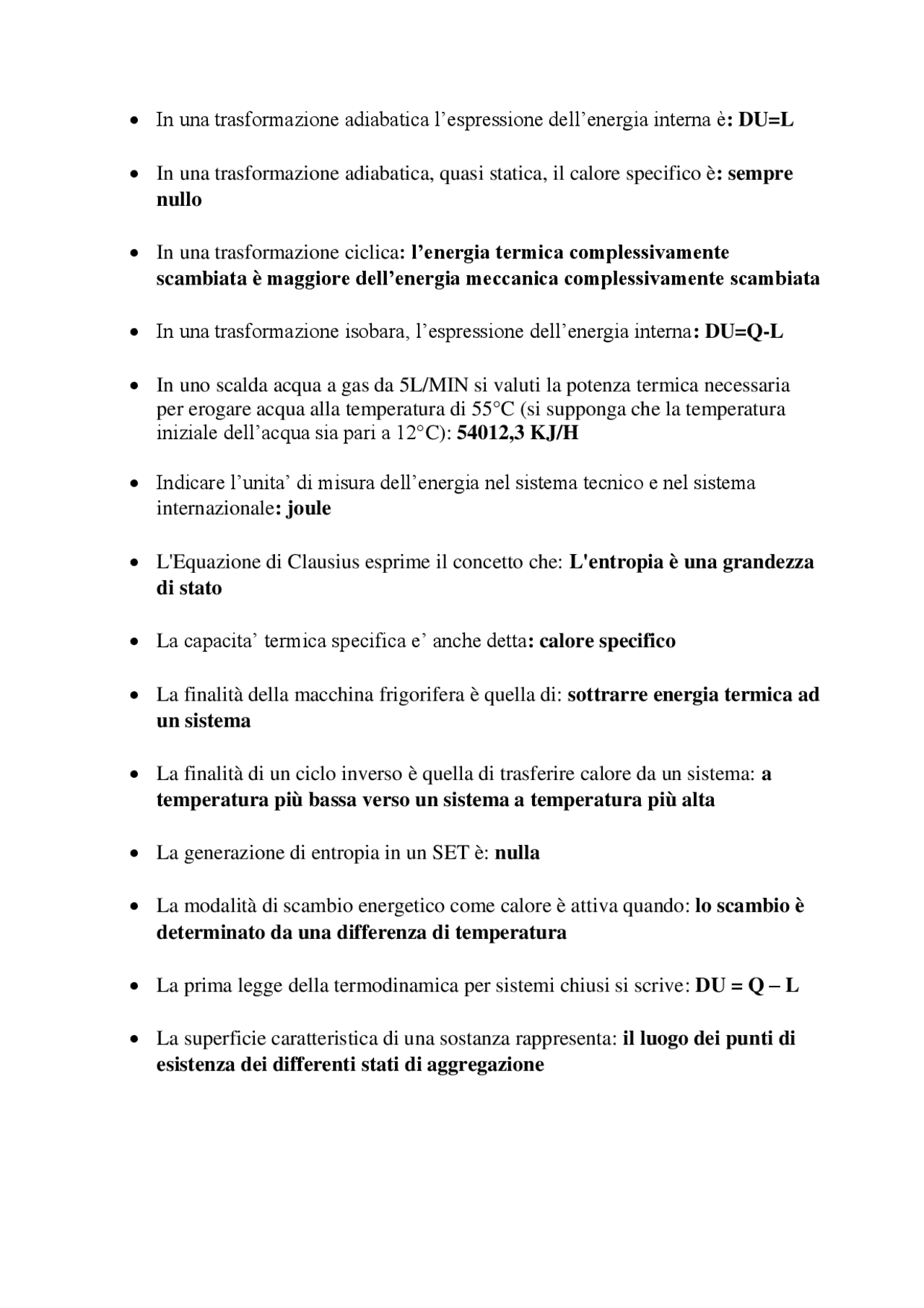 Domande Esame Fisica Tecnica Ambientale Pegaso Parte2 Docsity