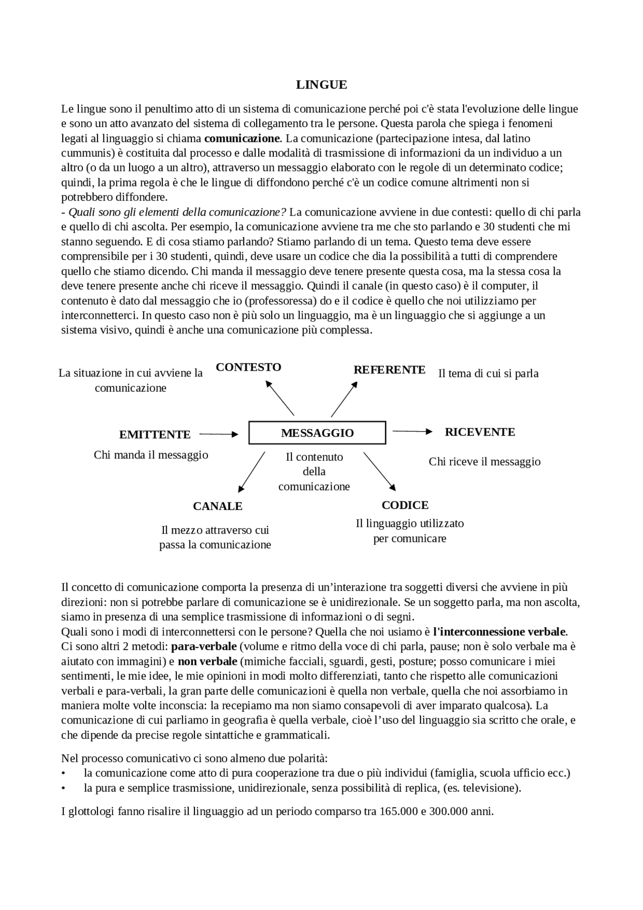 Slide Riassuntive Lingue Docsity
